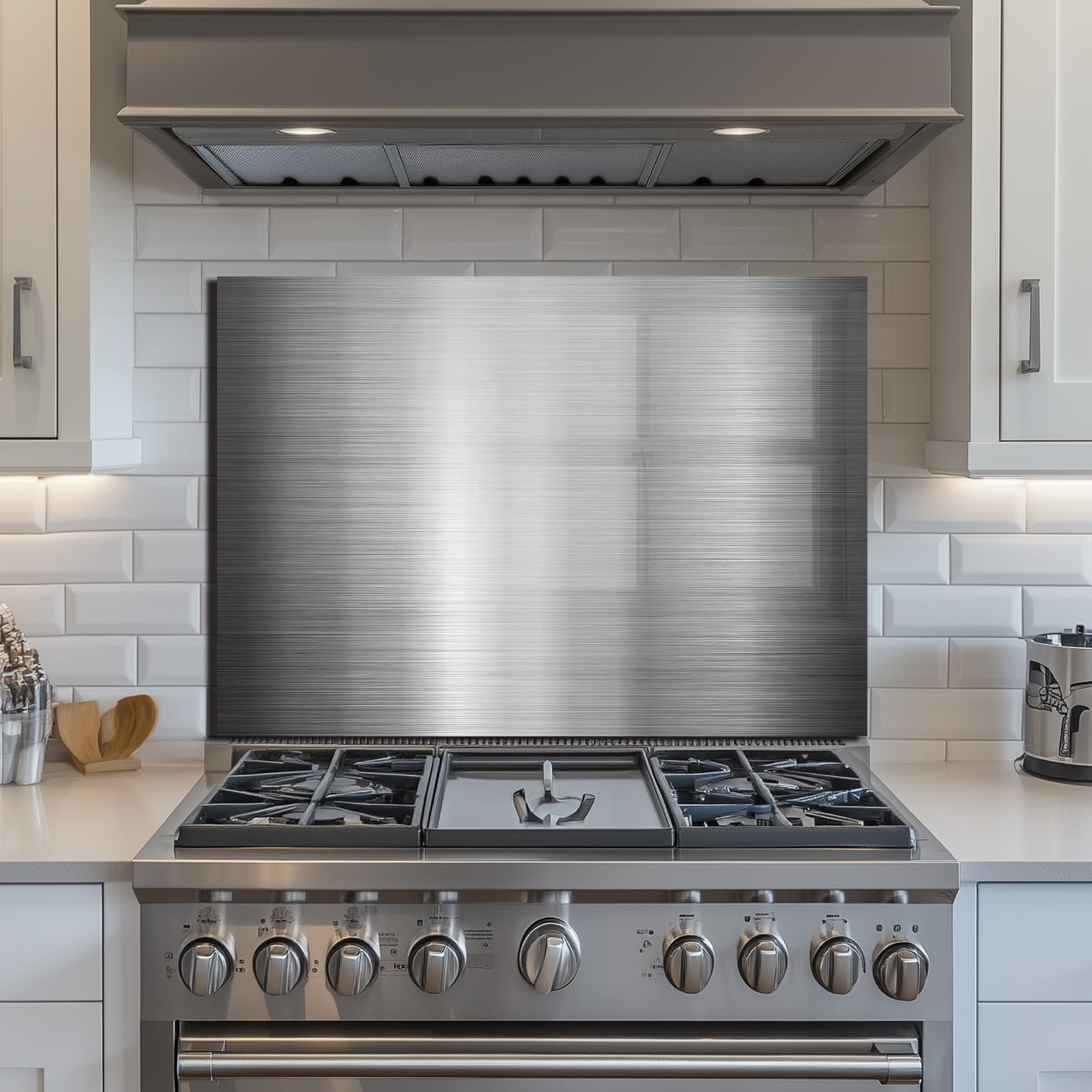 30x30 Inch Square Metal Tempered Glass Splash Guard - Waterproof ...