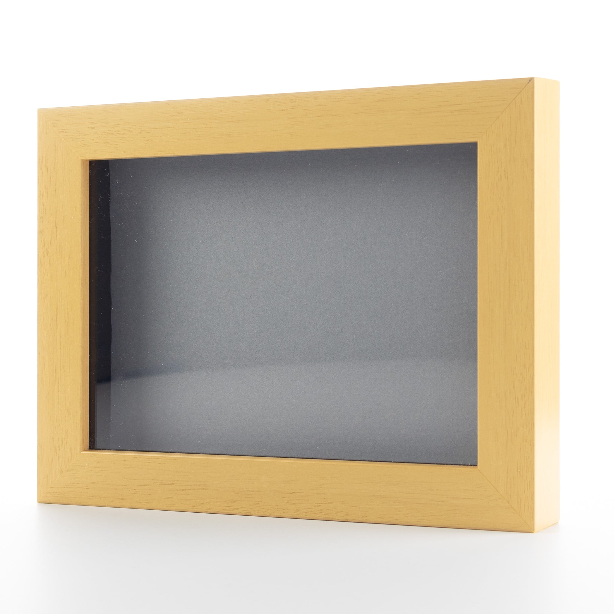 30x30 Shadow Box Frame Natural Real Wood with a Grey Acid-Free Backing ...