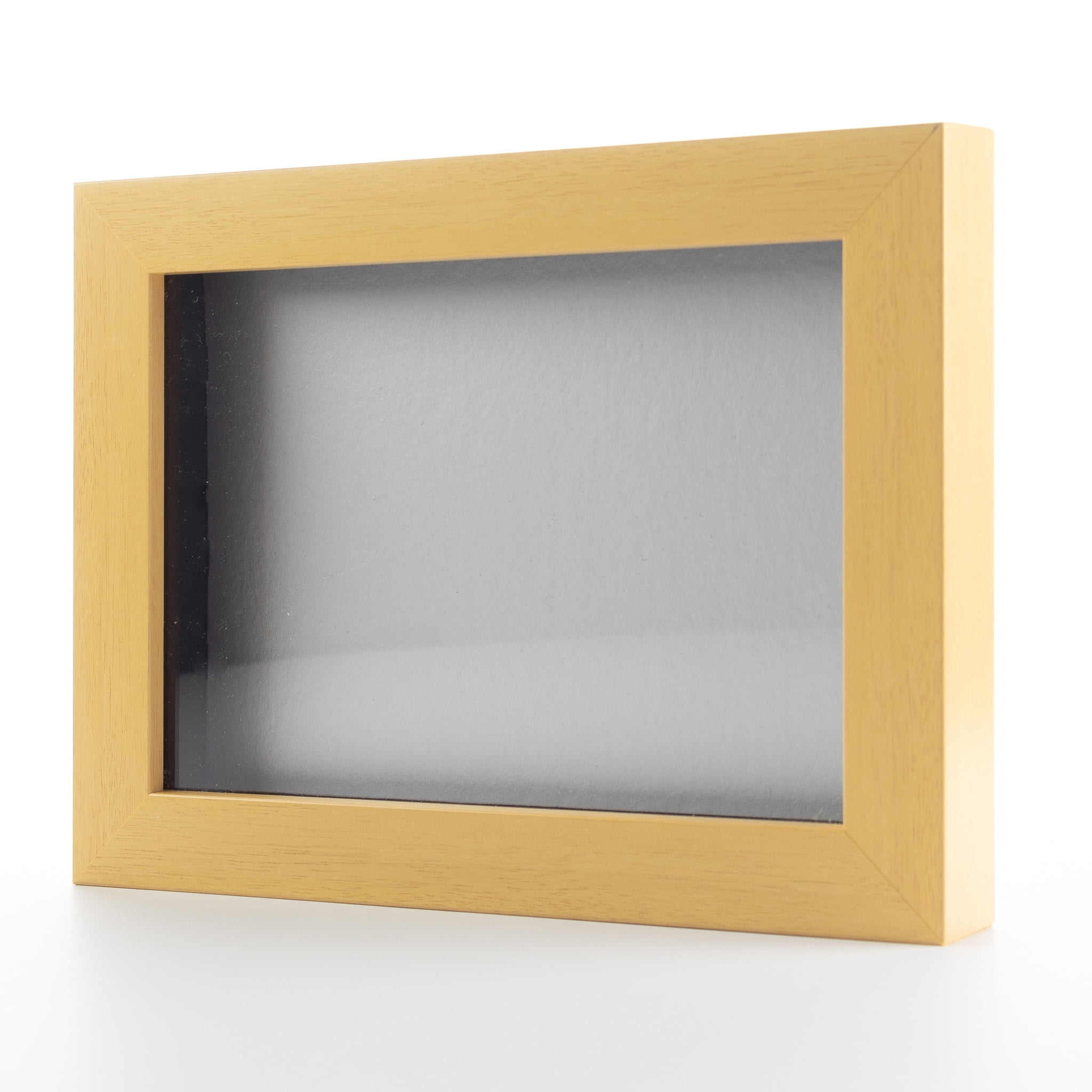 30x30 Shadow Box Frame Natural Real Wood with a Silver Acid-Free ...