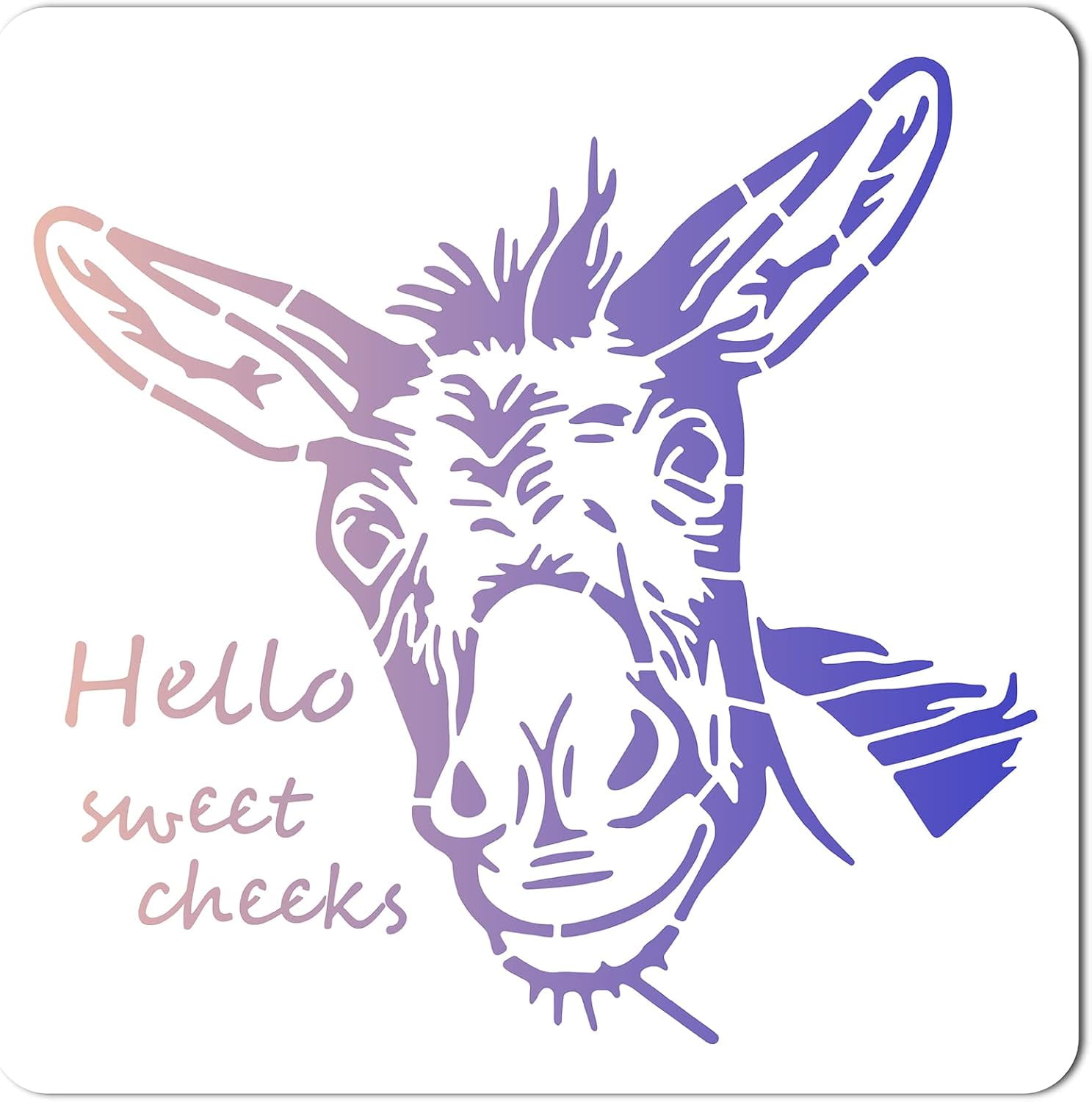 30x30CM Donkey Templates Drawing Painting Stencils Large Reusable ...