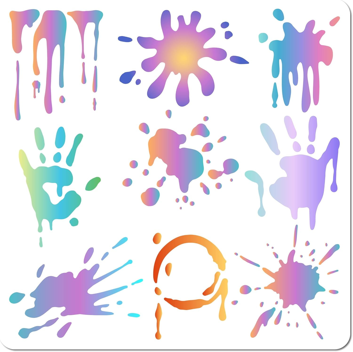 30x30cm Paint Splatter Stencil Decoration Template Blood Dripping ...