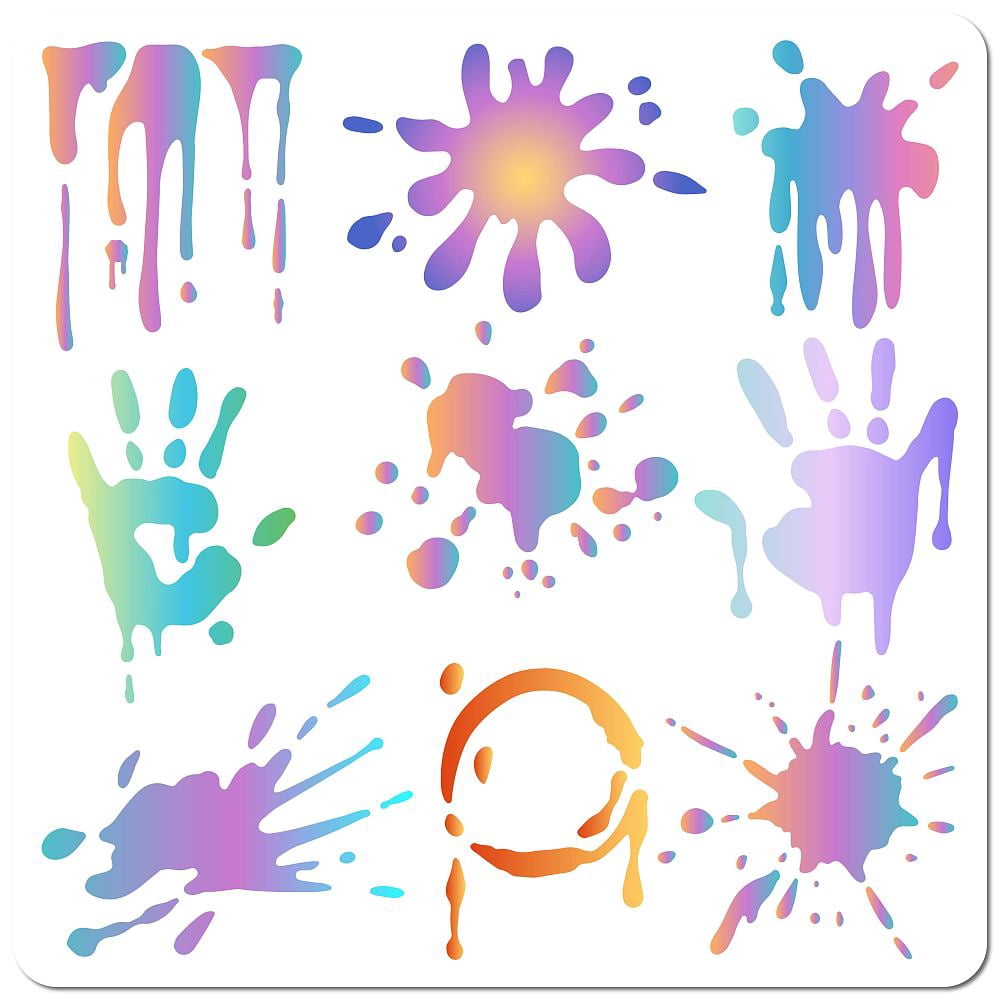 30x30cm Paint Splatter Stencil Decoration Template Blood Dripping ...