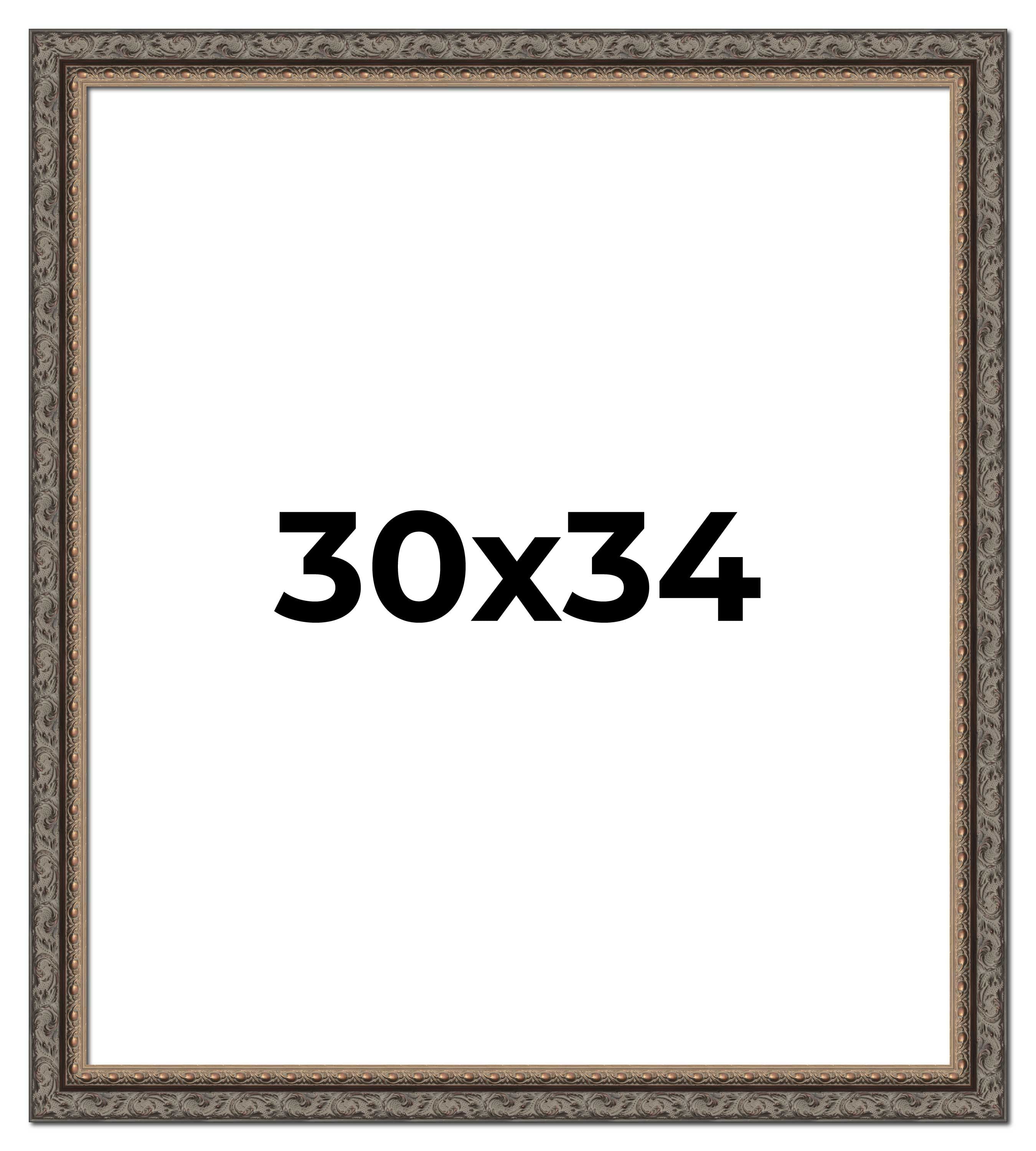 30x34 Frame Black Real Wood Picture Frame Width 2 inches | Interior ...