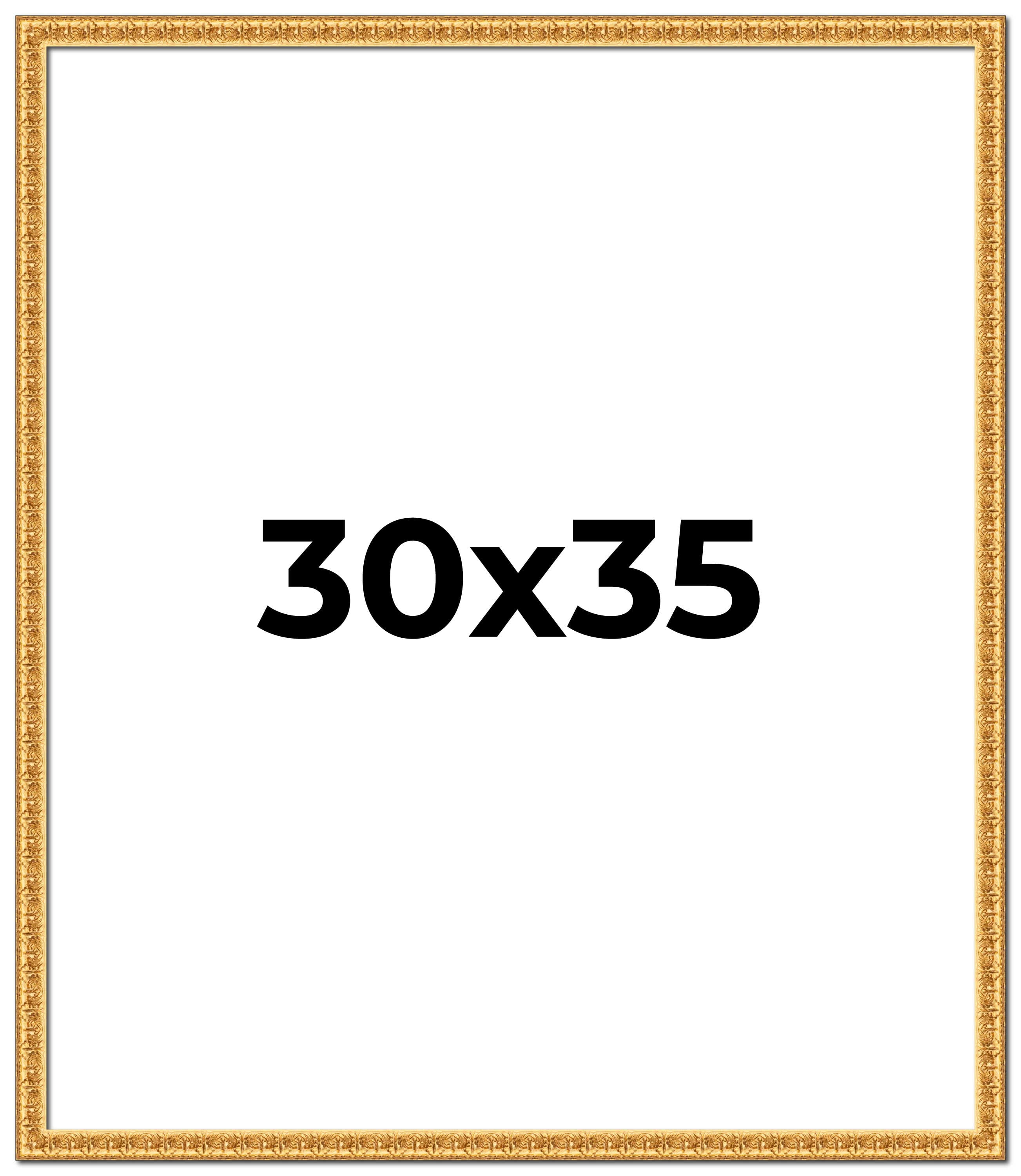 30x35 Frame Gold Real Wood Picture Frame Width 1 inches | Interior ...