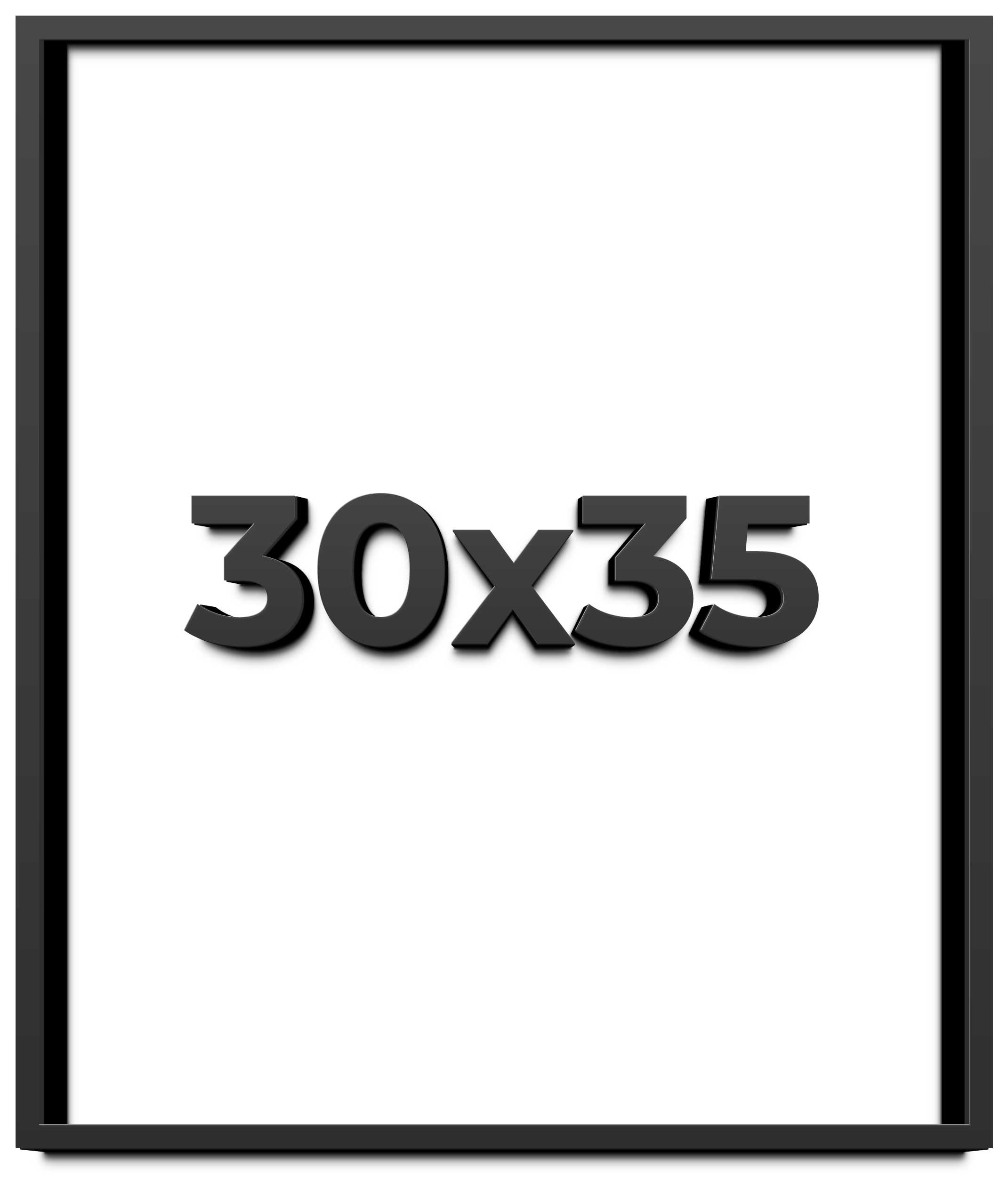 30x35 Shadow Box Frame Black | 1 inches Deep Real Wood Contemporary ...