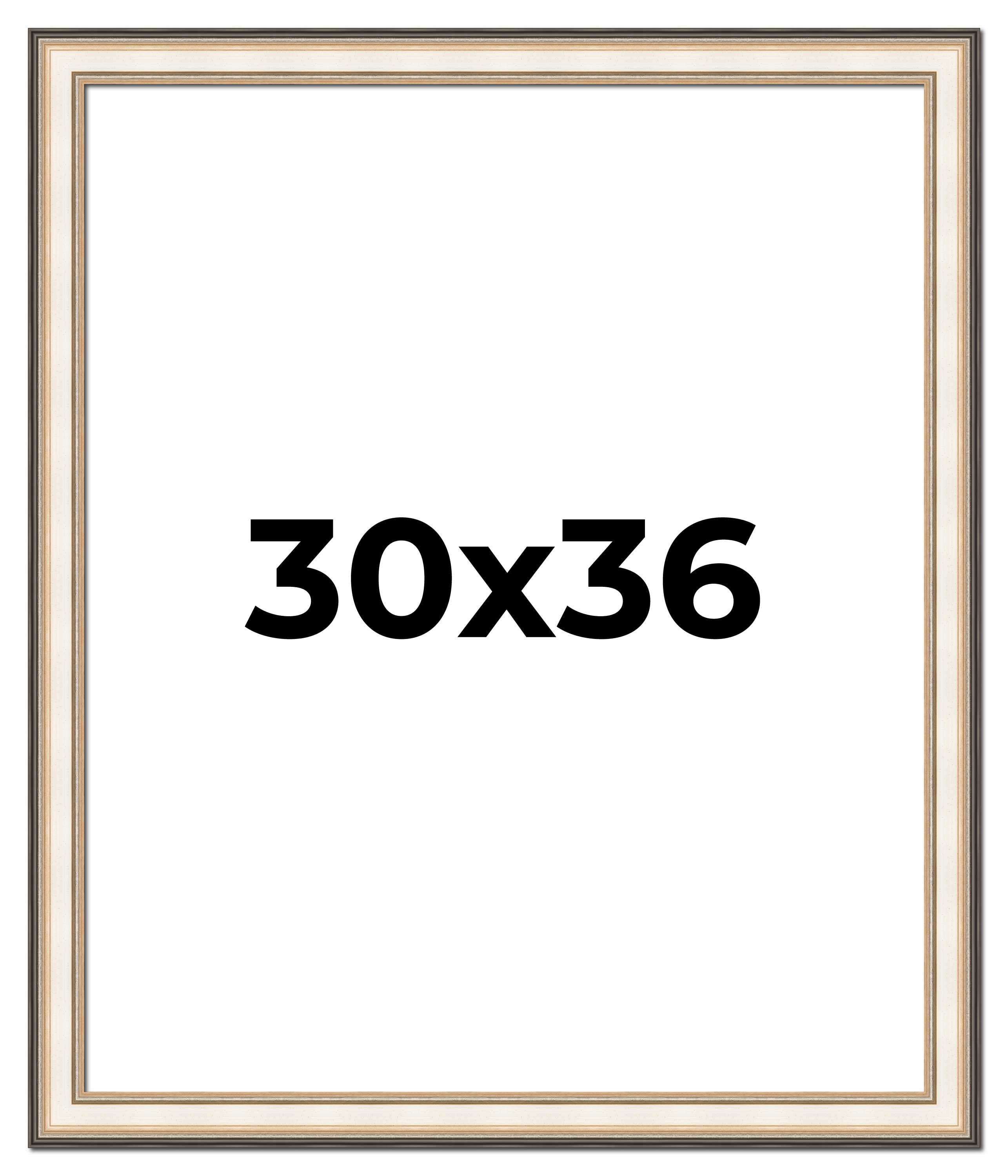 30x36 Frame Gold Silver Plein Aire 2" Inch Wide Moulding Solid Wood ...