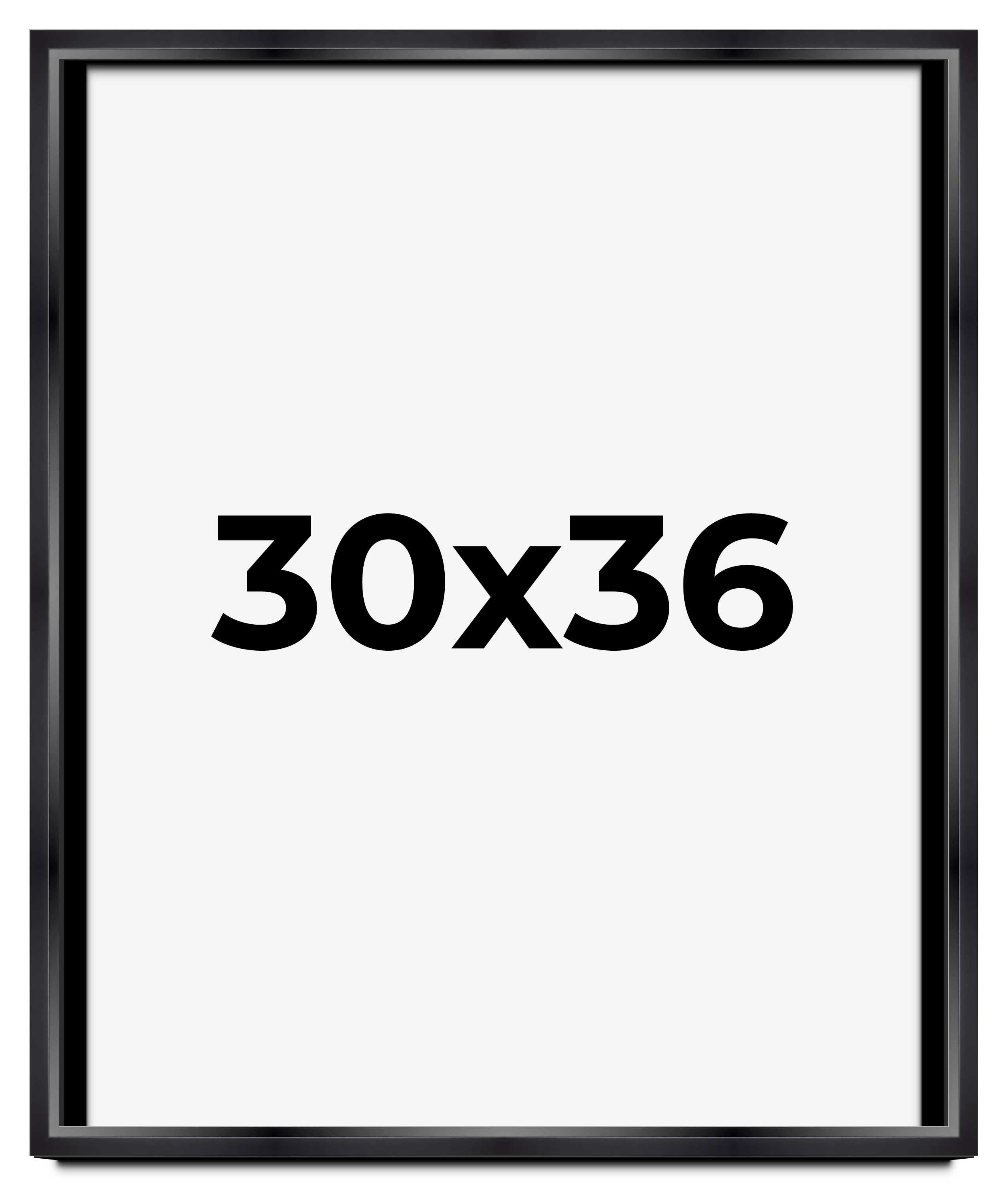 30x36 Shadow Box Frame Black | 1.25 inches Deep Real Wood Contemporary ...