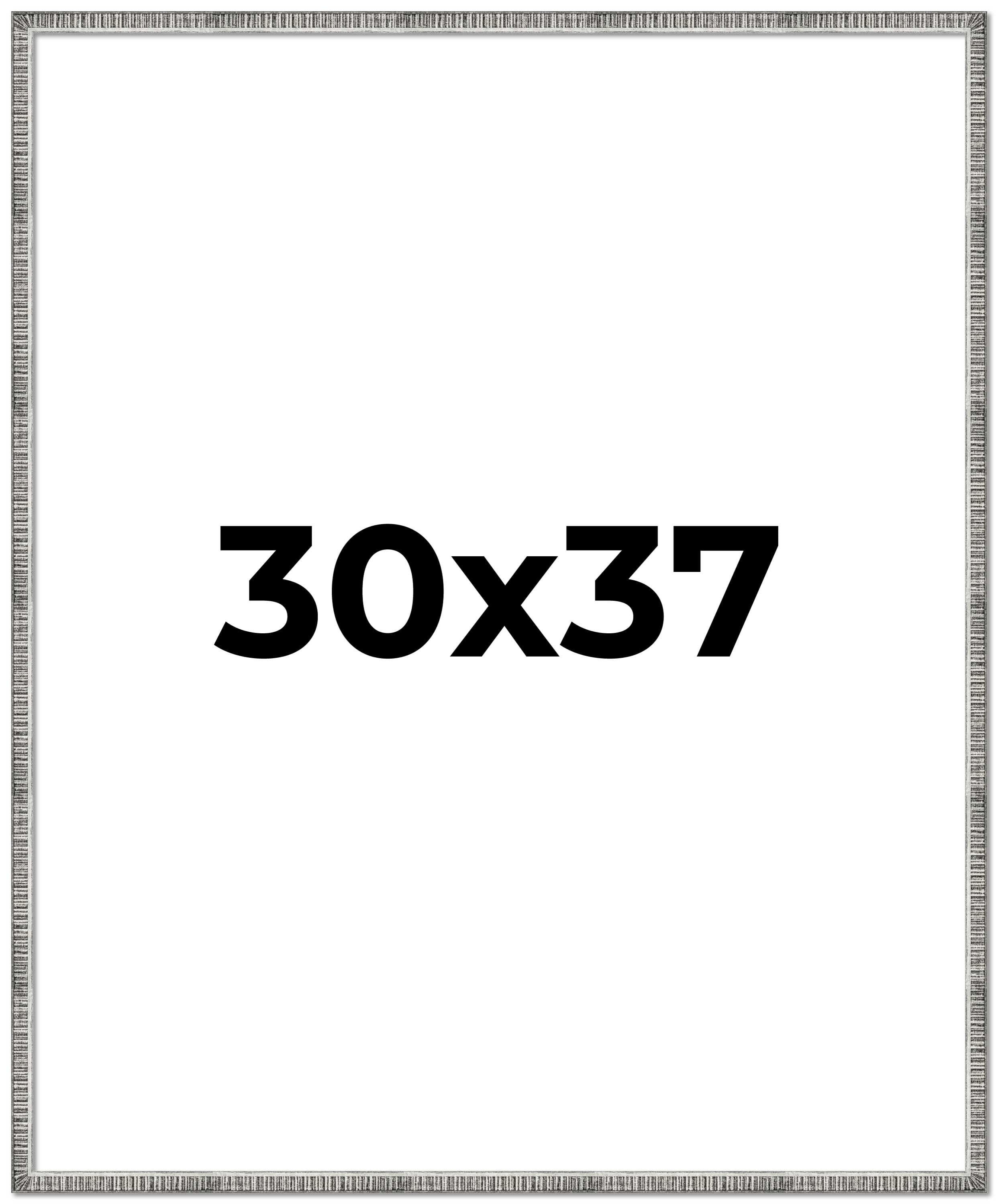 30x37 Frame Silver Grey Distressed Solid Wood Picture Frame | 0.75 Inch ...