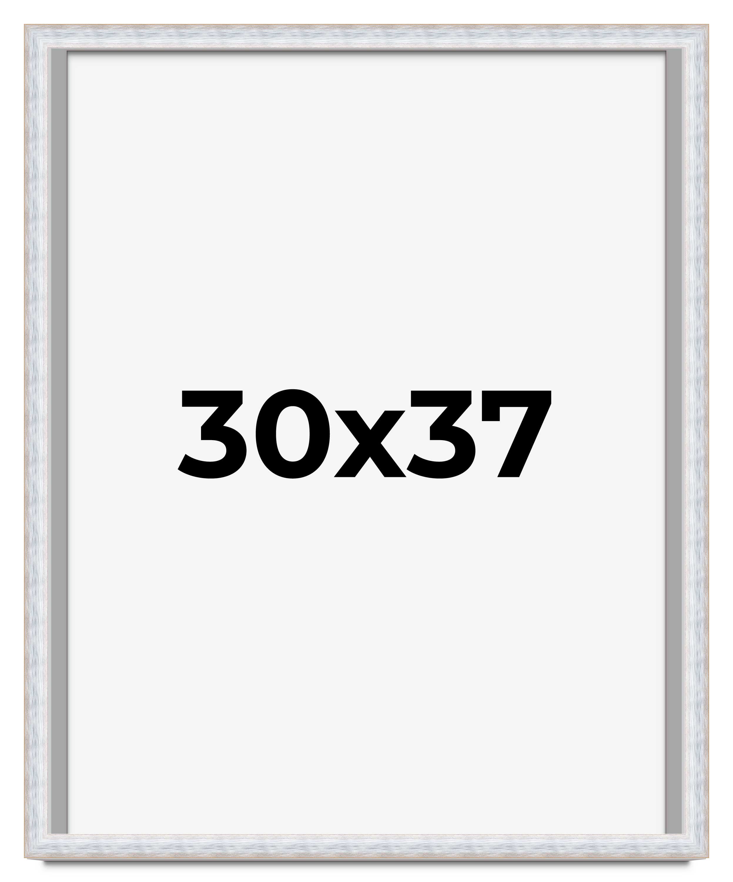 30x37 Shadow Box Frame Silver | 1.625 Inches Deep Real Wood ...