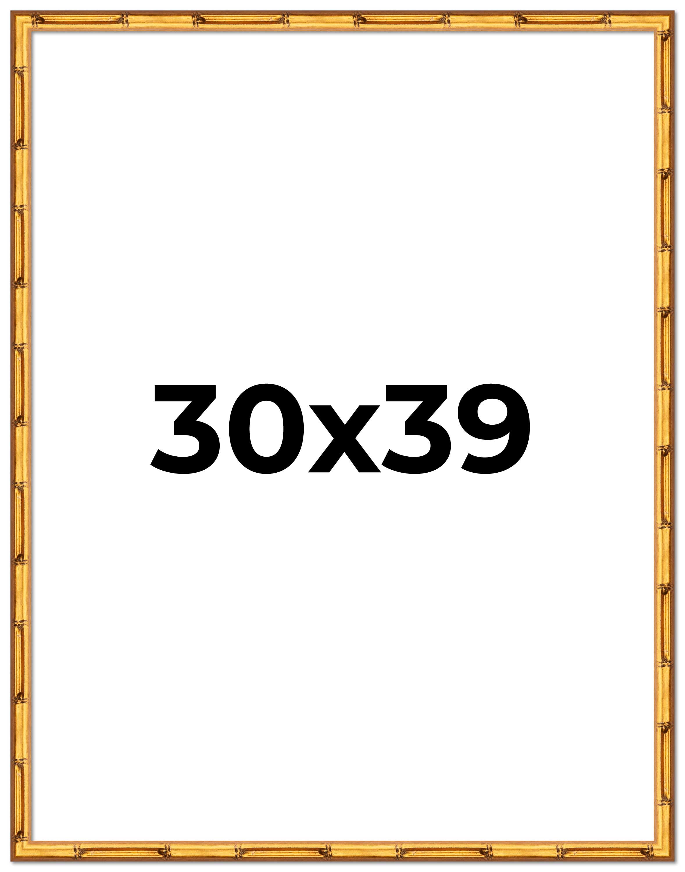 30x39 Frame Gold Bamboo Solid Wood Picture Frame | 1 Inch Moulding ...