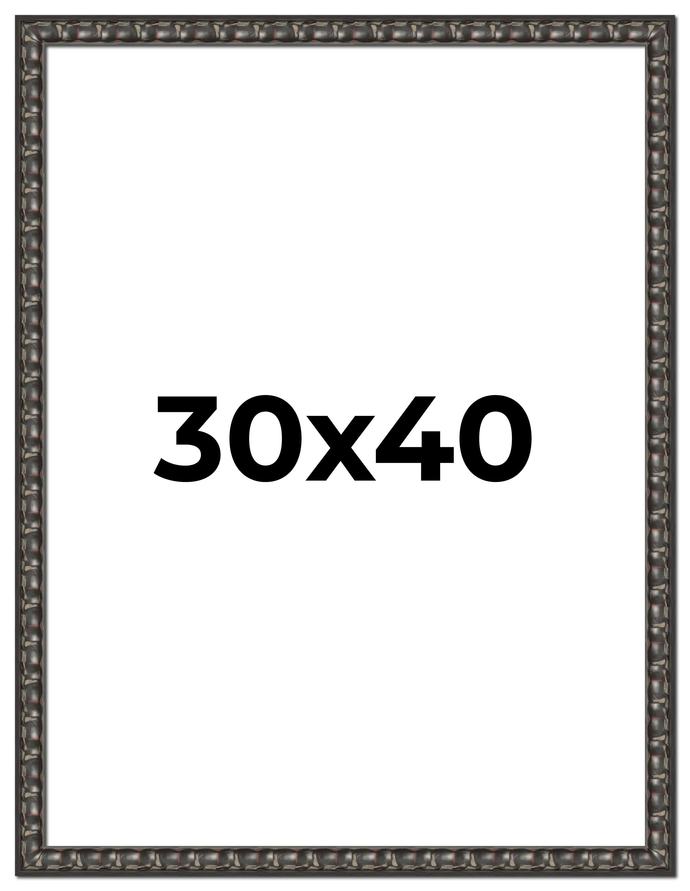 30x40 Frame Black-Brown Medieval Solid Wood Picture Frame | 1.5 Inch ...