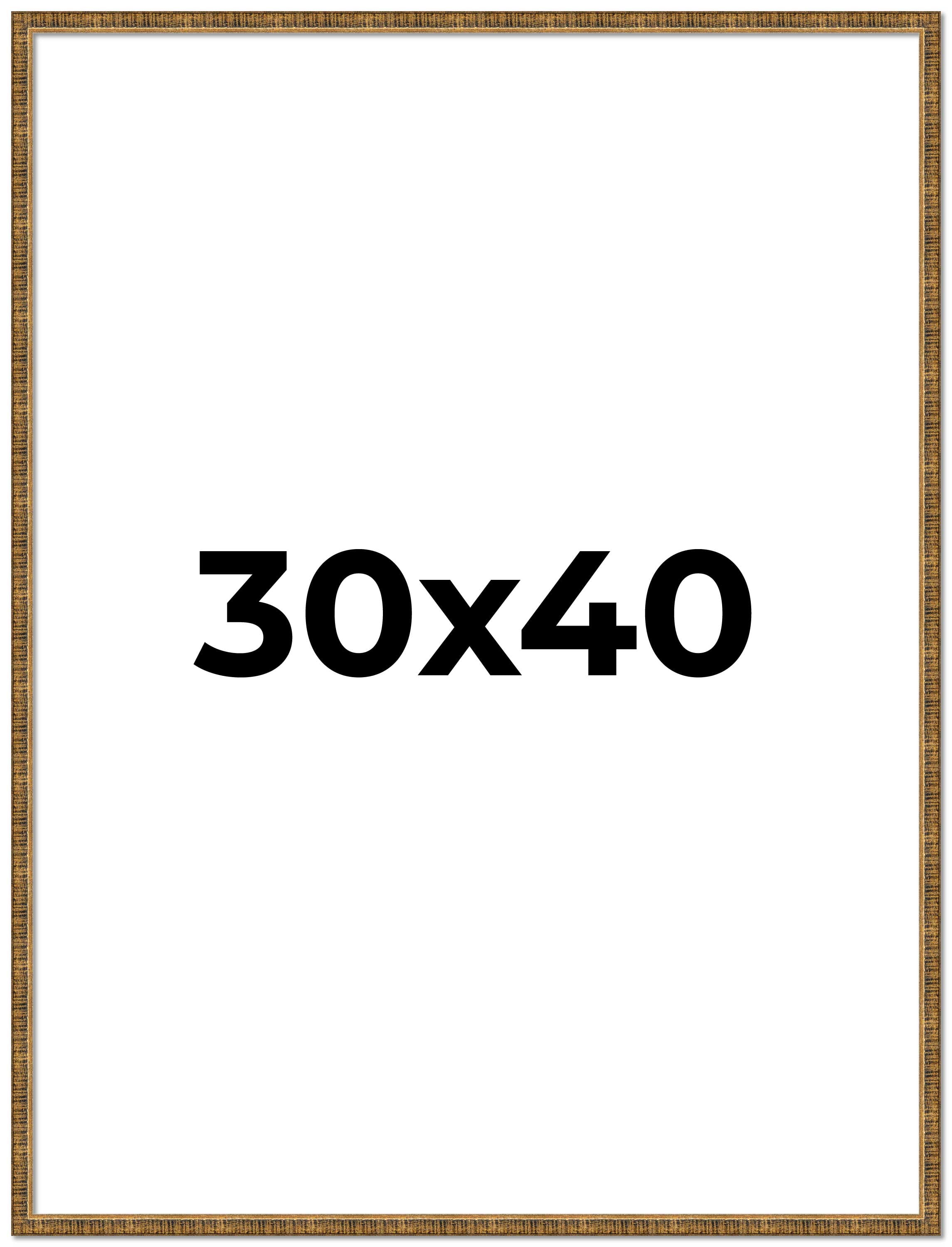 30x40 Frame Gold Kingsley Distressed Solid Wood Picture Frame Width 0. ...