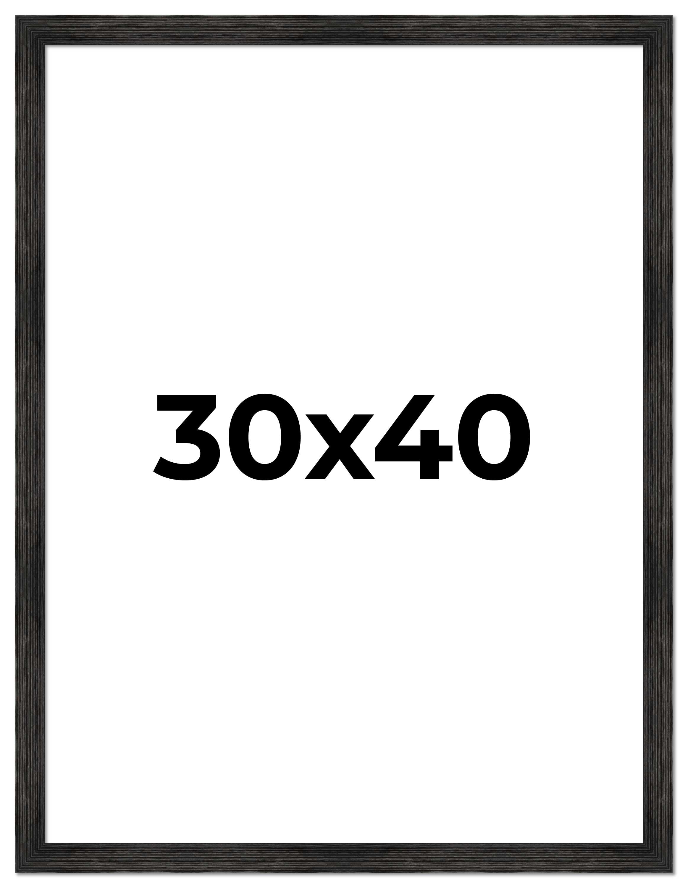 30x40 Frame Black Rustic Barnwood Solid Wood Picture Frame | 1.5 Inch ...