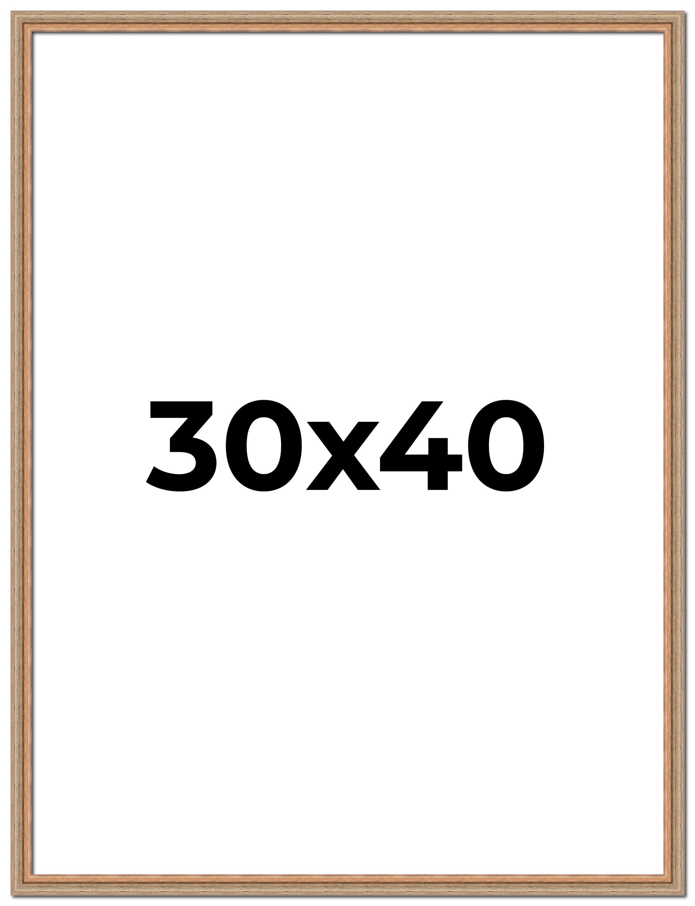 30x40 Frame Brown 60's Wooden Cabinet Solid Wood Picture Frame | 1 Inch ...
