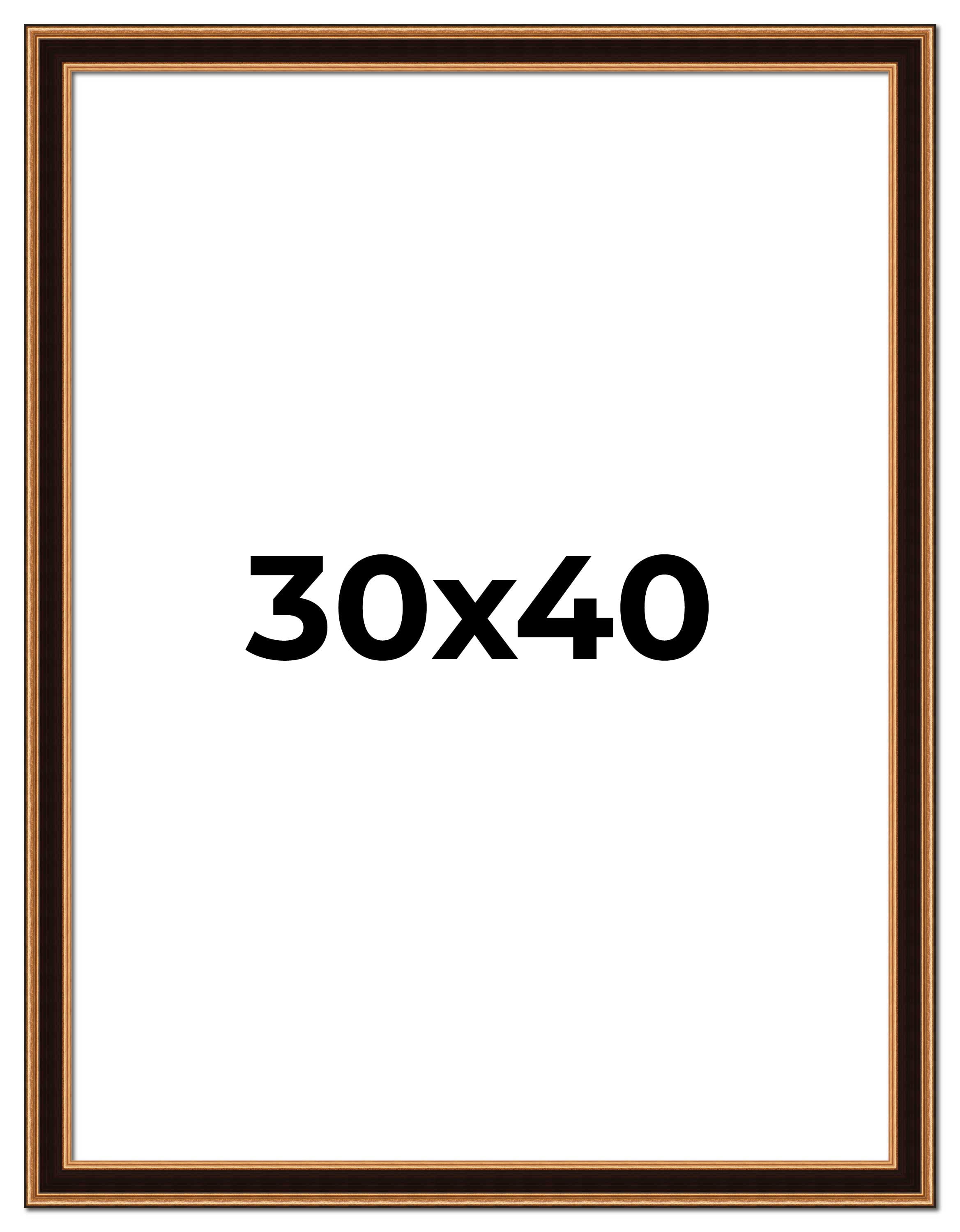 30x40 Frame Gold Brown Plein Air Vintage Solid Wood Picture Frame | 1. ...