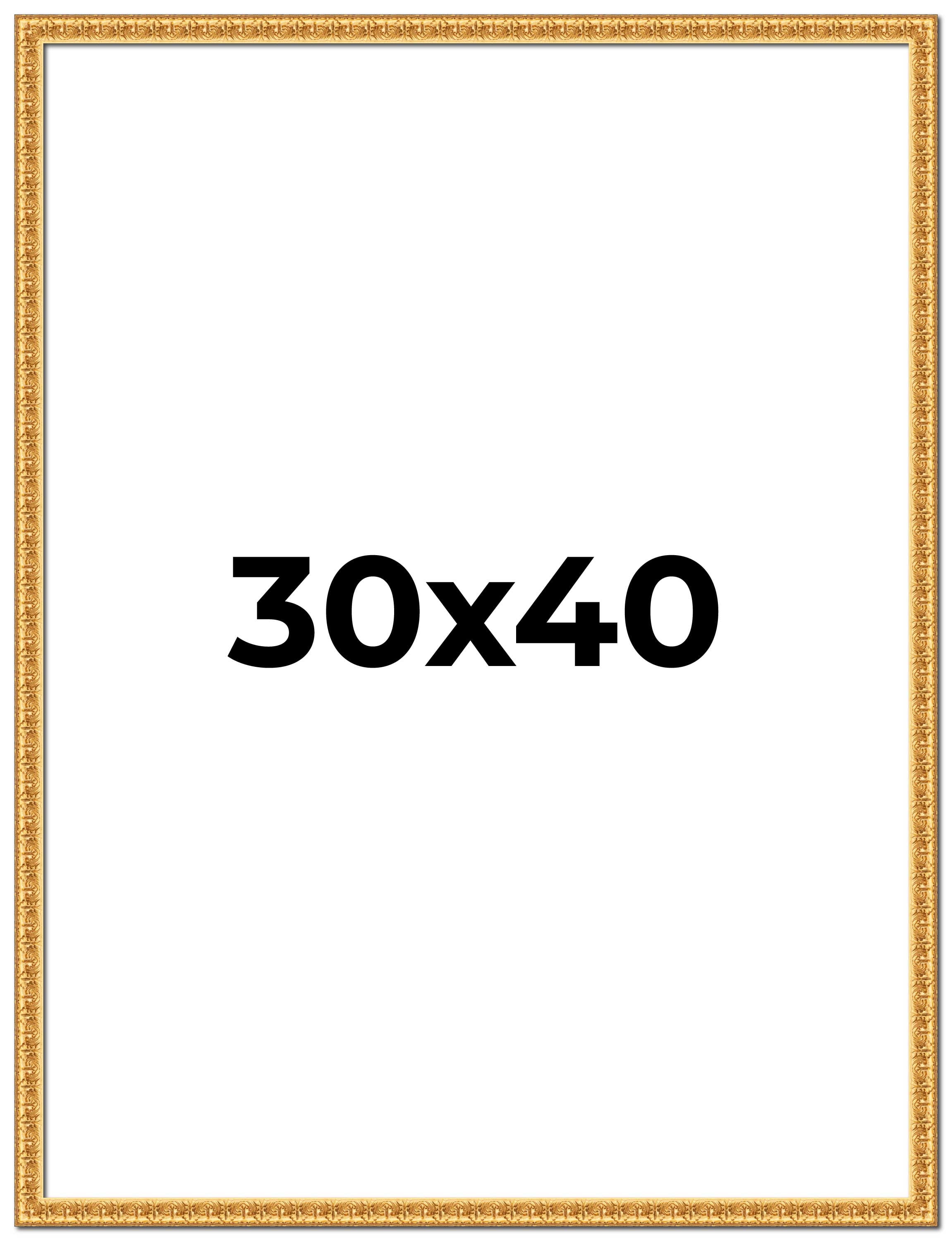 30x40 Frame Gold Real Wood Picture Frame Width 1 inches | Interior ...