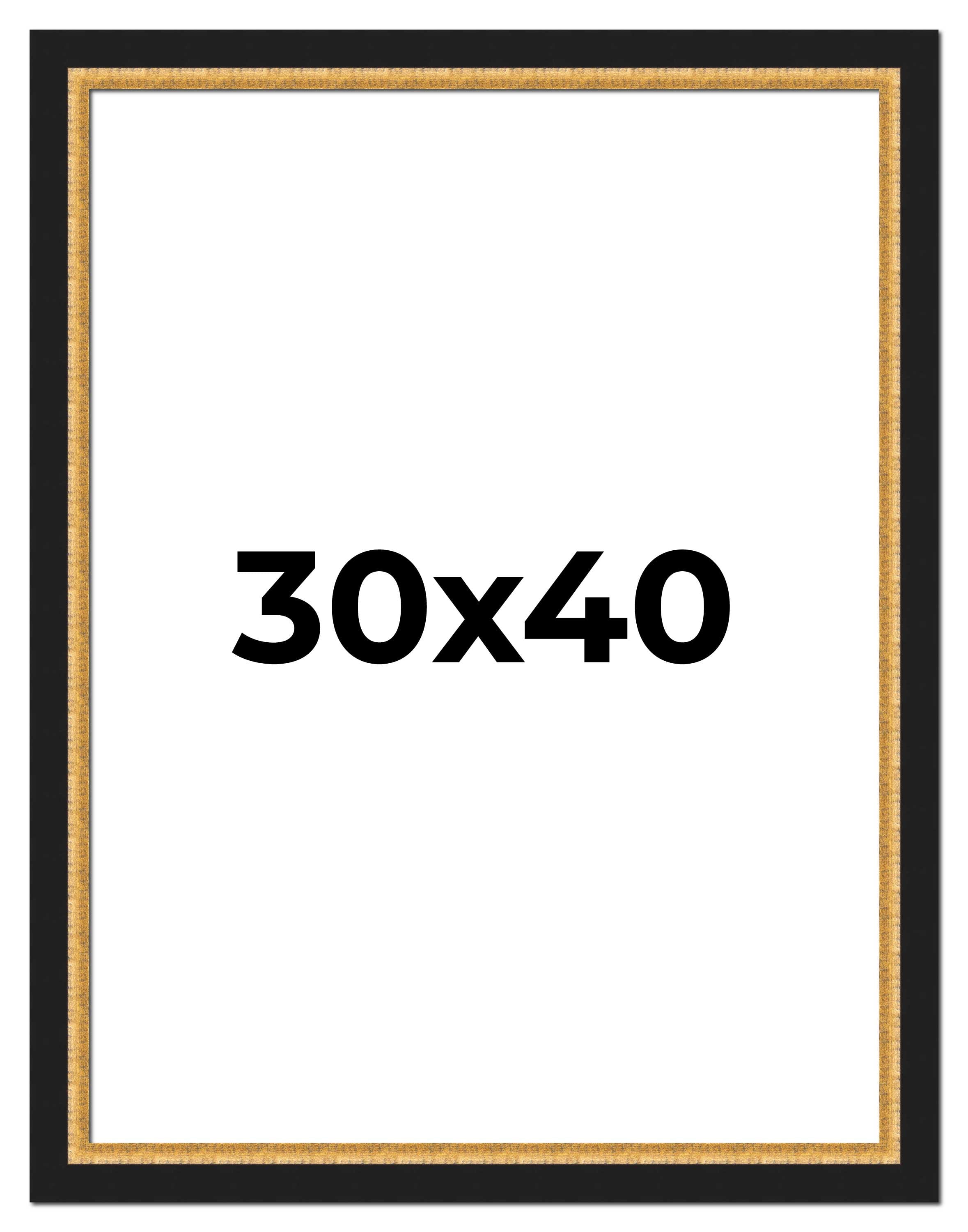 30x40 Frame Gold Real Wood Picture Frame Width 2.25 Inches | Interior ...
