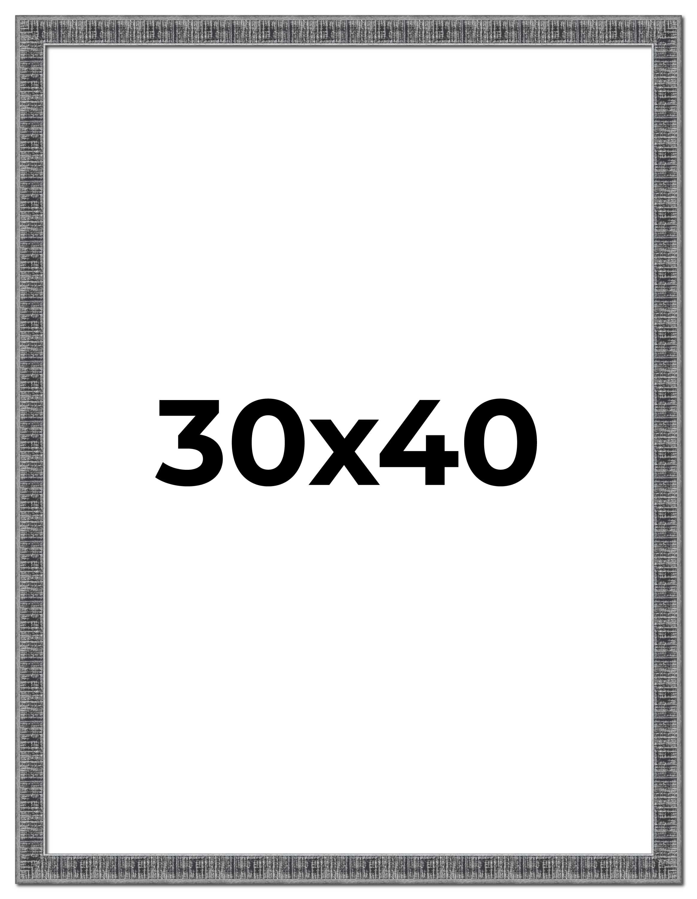 30x40 Frame Silver Black Rustic Sonoma Solid Wood Picture Frame | 1.5 ...