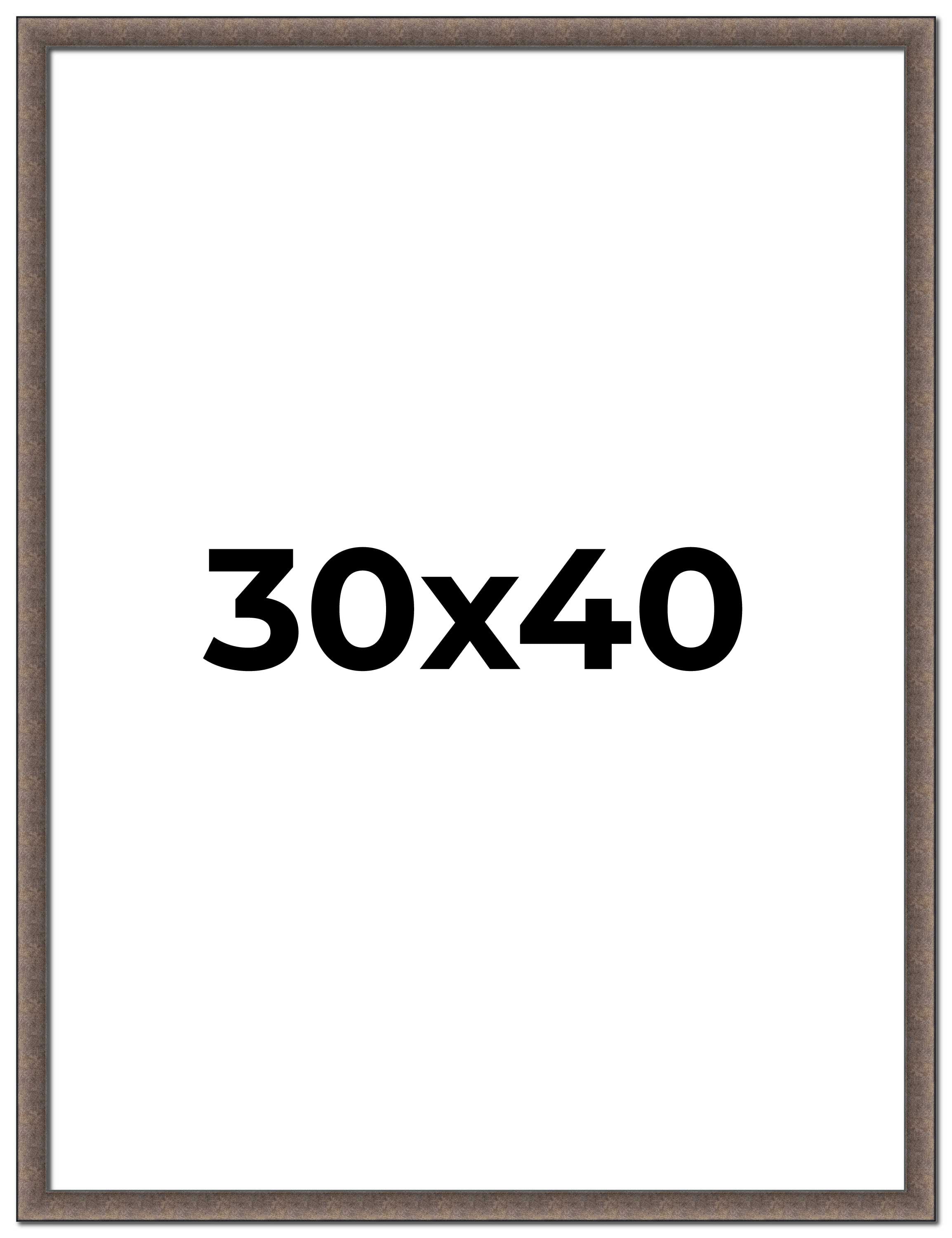 30x40 Frame Silver Real Wood Picture Frame Width 1.25 Inches | Interior ...