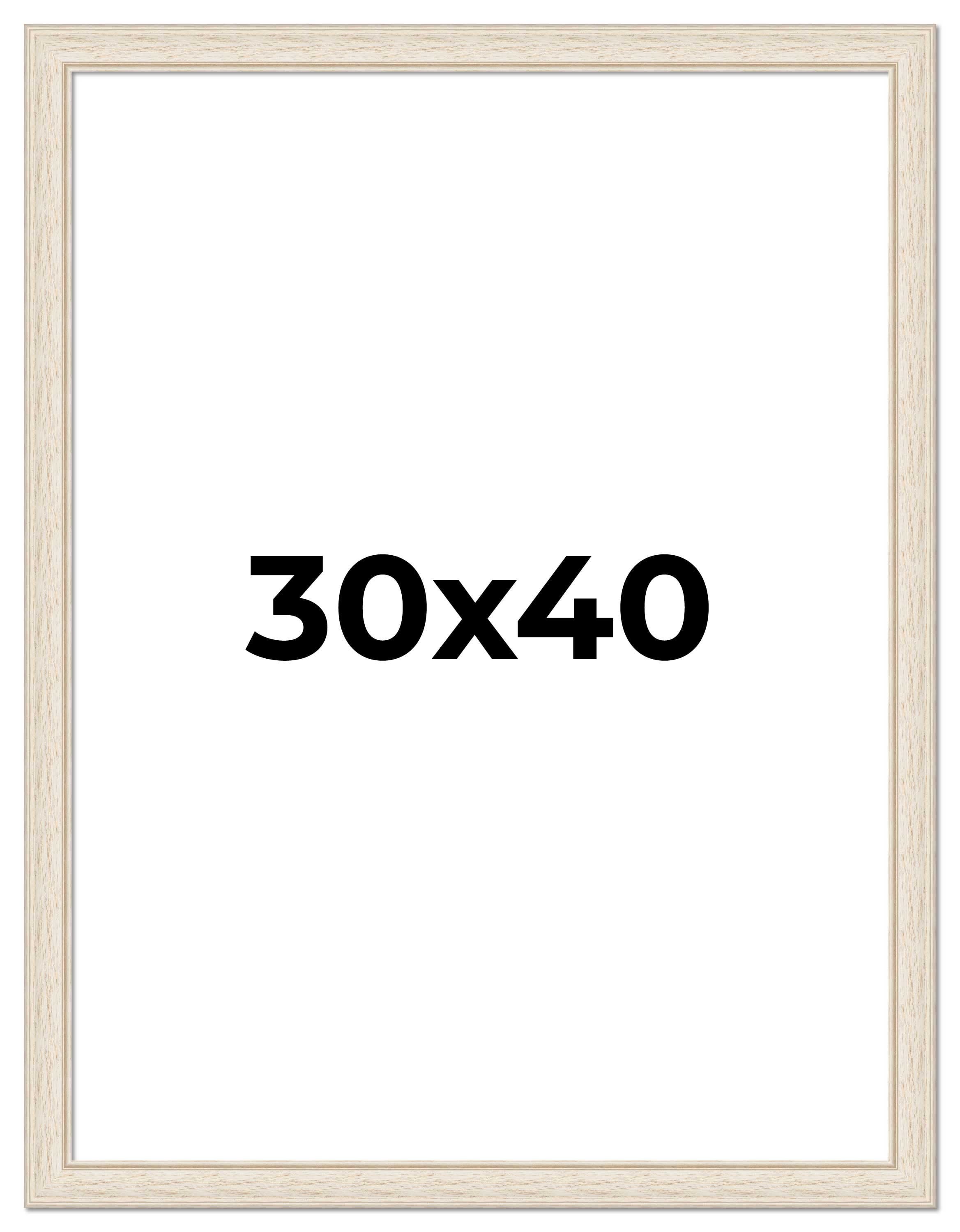 30x40 Frame White Real Wood Picture Frame Width 1.75 inches | Interior ...