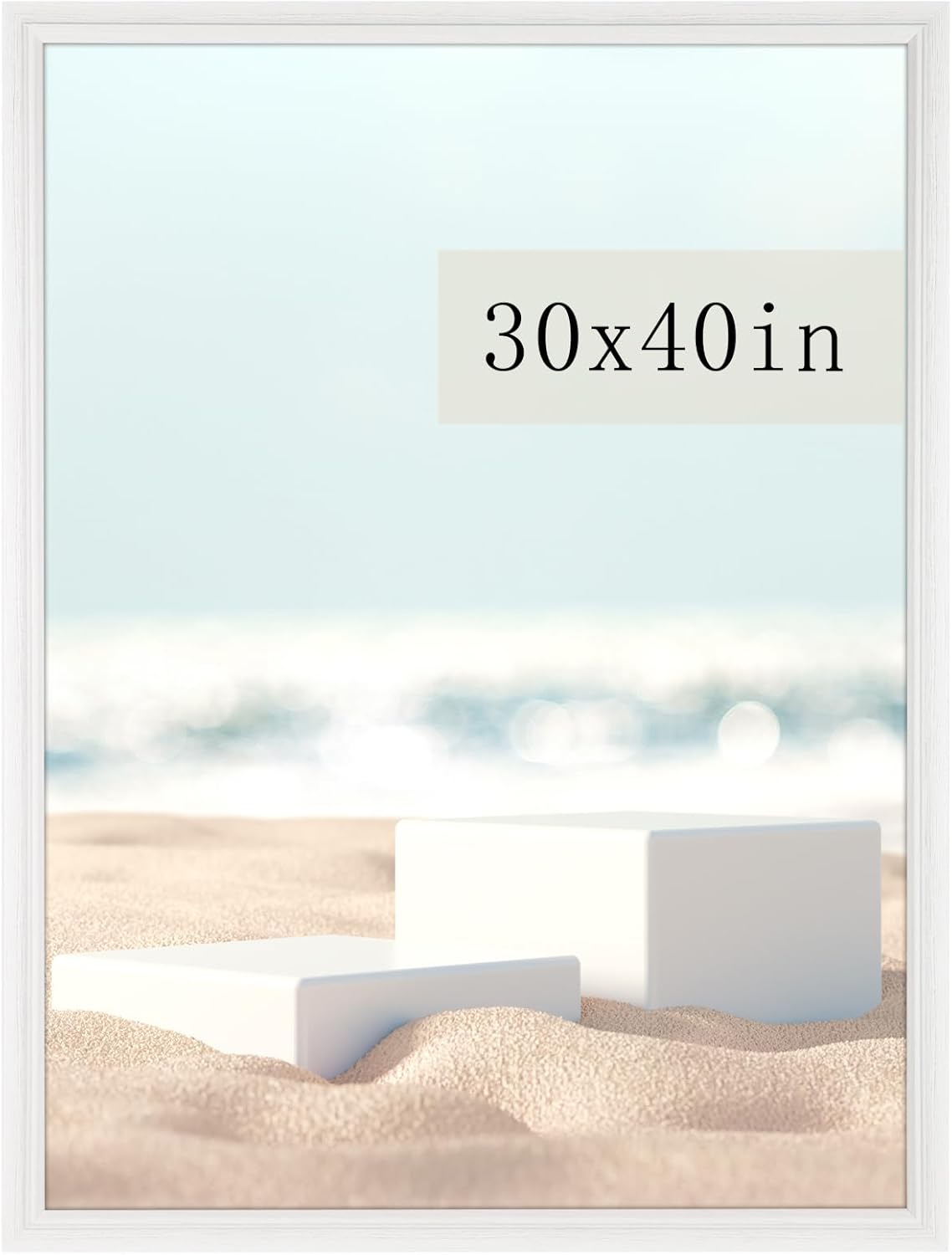 30x40 Picture Frame, White Poster Frame, Home Decor Natural Gallery ...