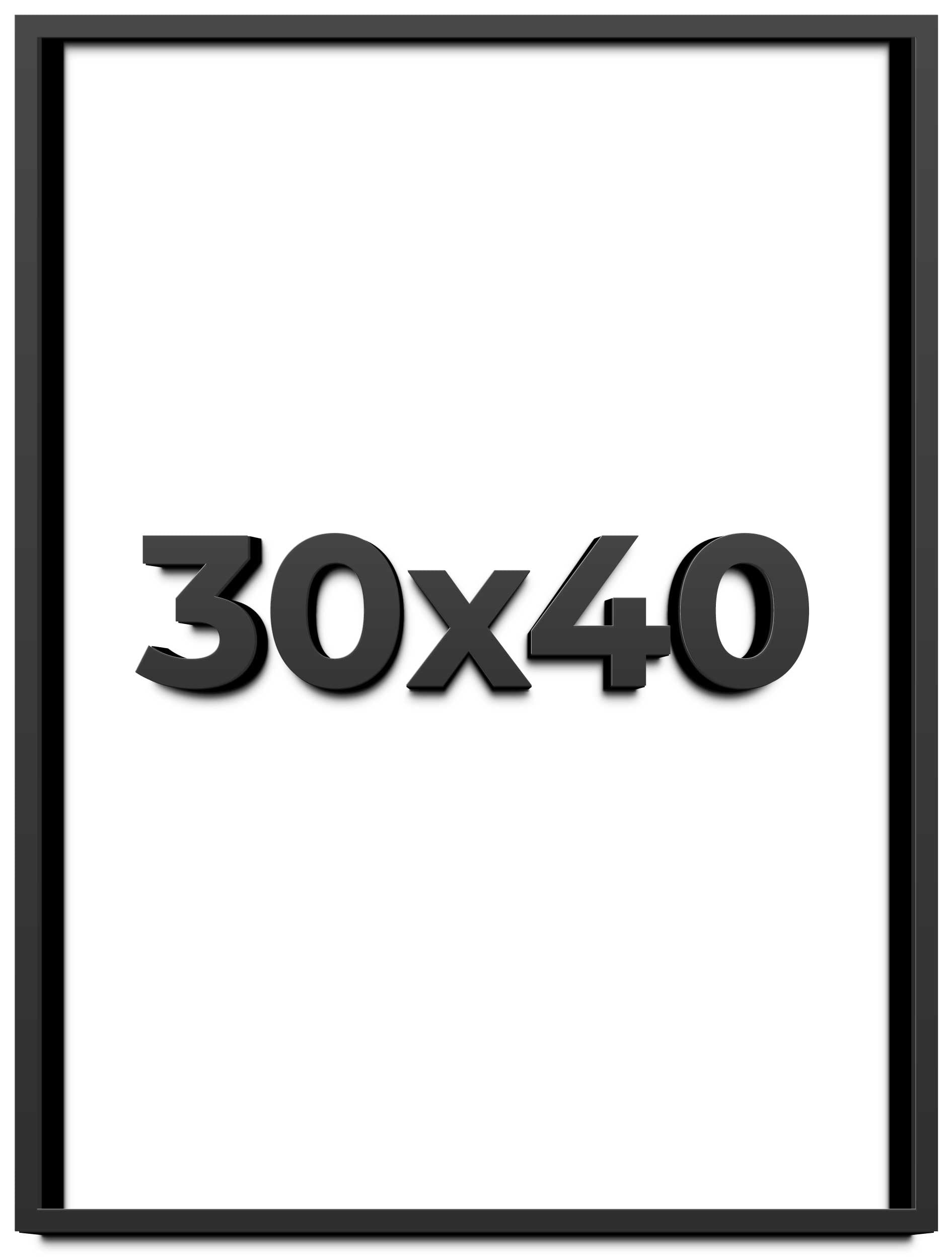 30x40 Shadow Box Frame Black | 1 inches Deep Real Wood Contemporary ...