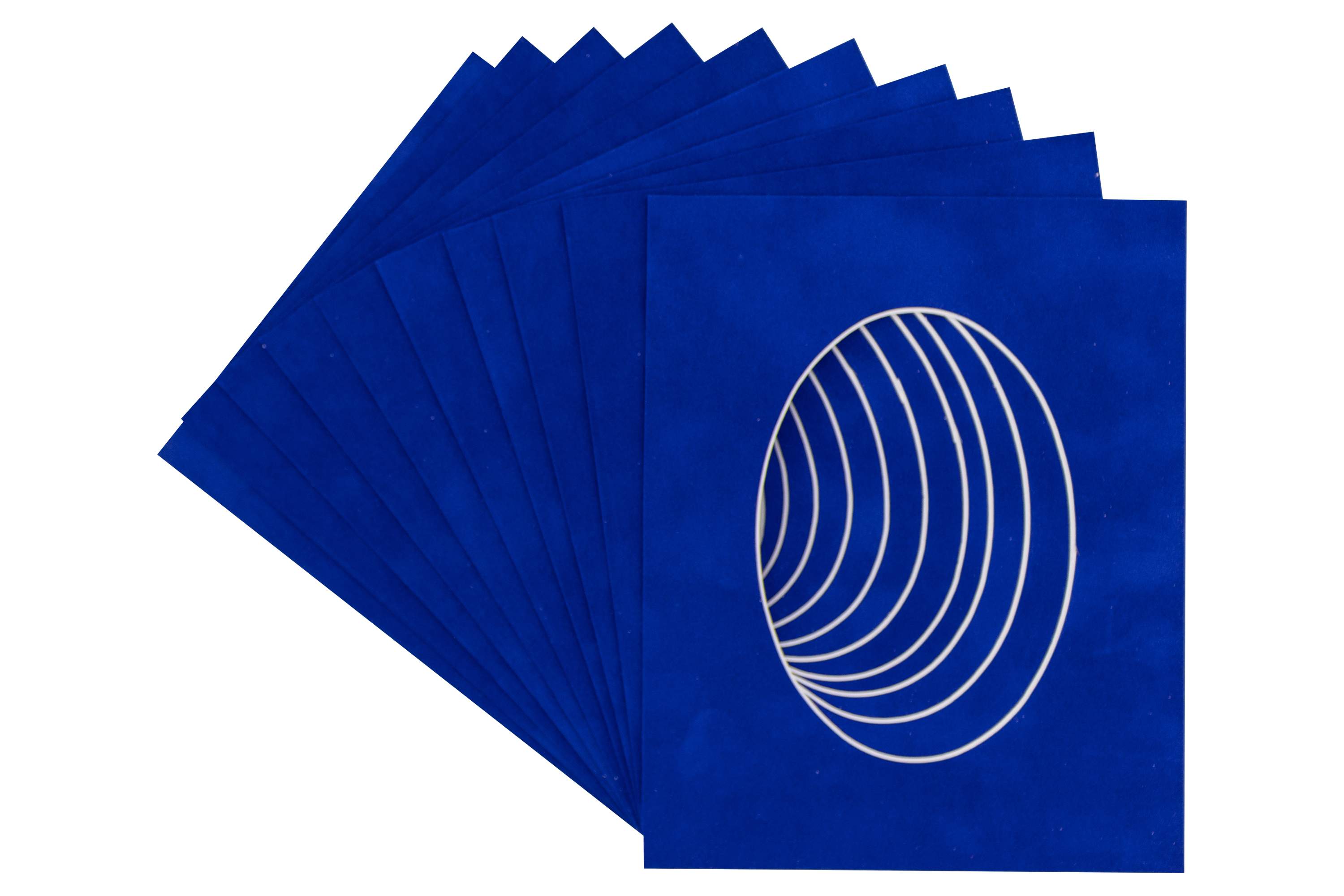 30x42 Mat Bevel Cut for 28x40 Photos Precut Royal Blue Suede Oval ...