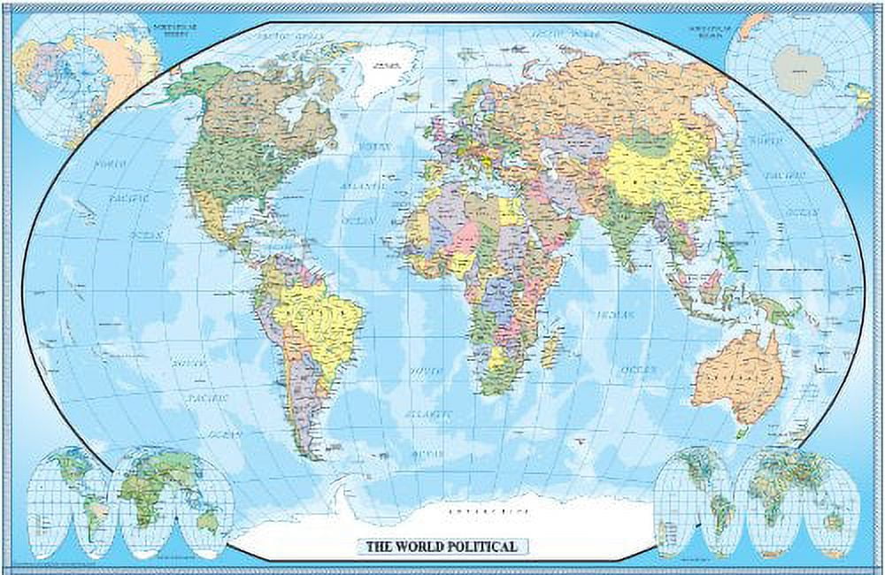 30x42 World Classic Wall Map - Laminated - Walmart.com