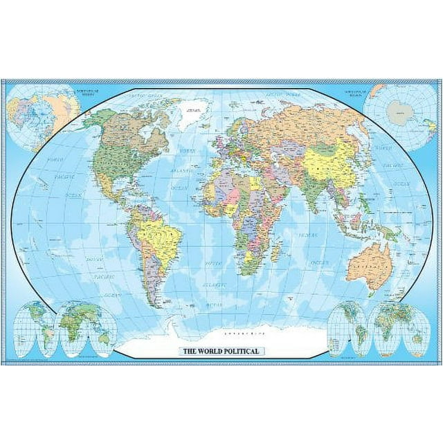 30x42 World Classic Wall Map - Laminated - Walmart.com