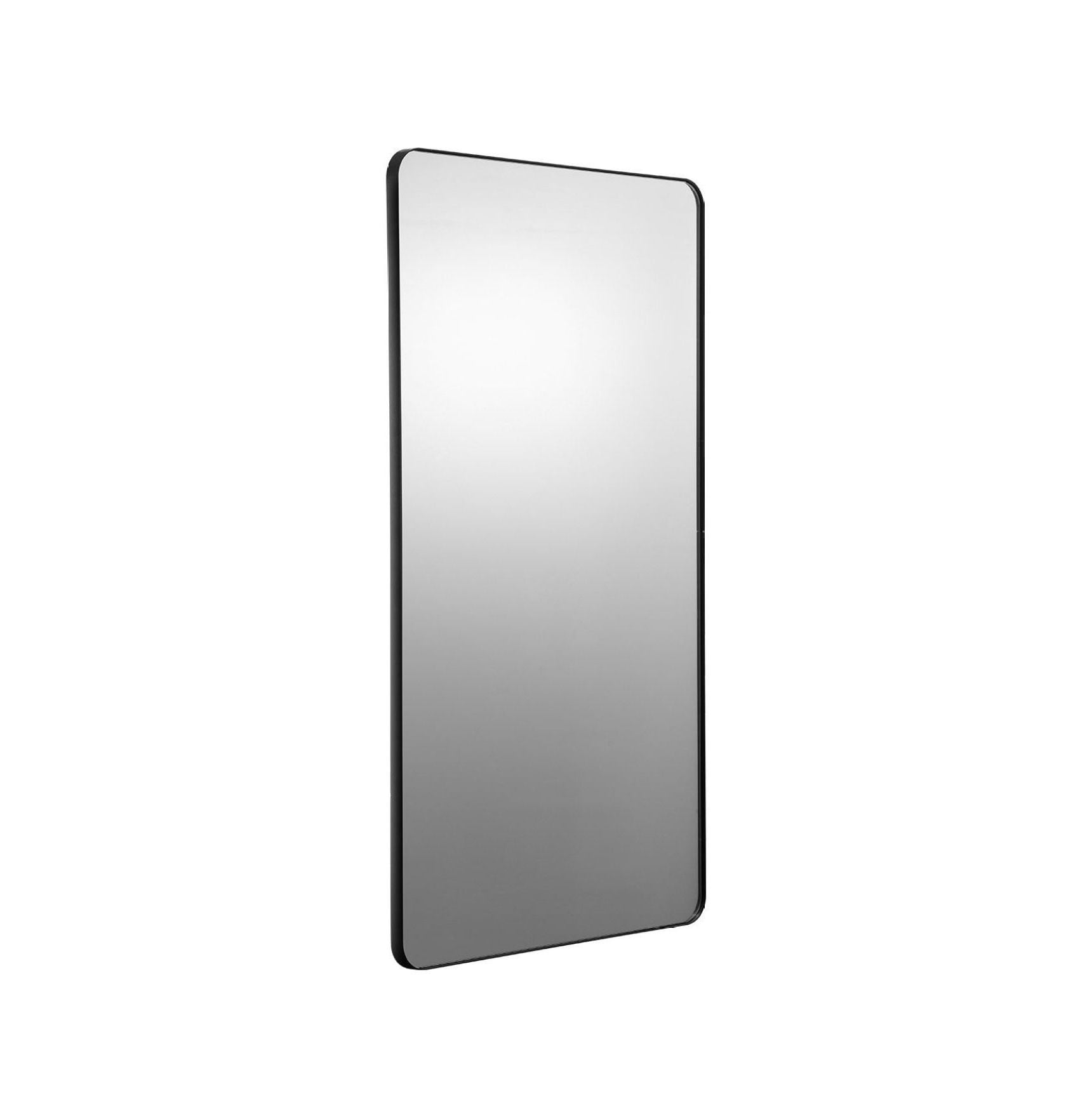 Square Wall Mounted Mirror 30" x 48" Mirror with Aluminium Alloy Frame ...