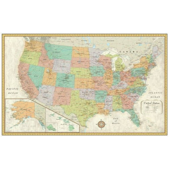 30x50 RMC Classic Edition United States Wall Map - Laminated - Walmart.com