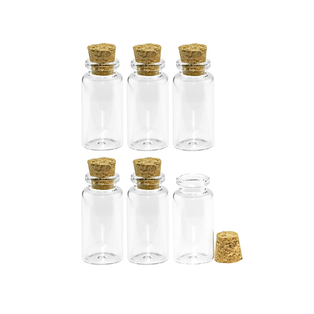 30x60x17mm 25ml Cute Clear Glass Bottle with Cork for Wedding Holiday ...