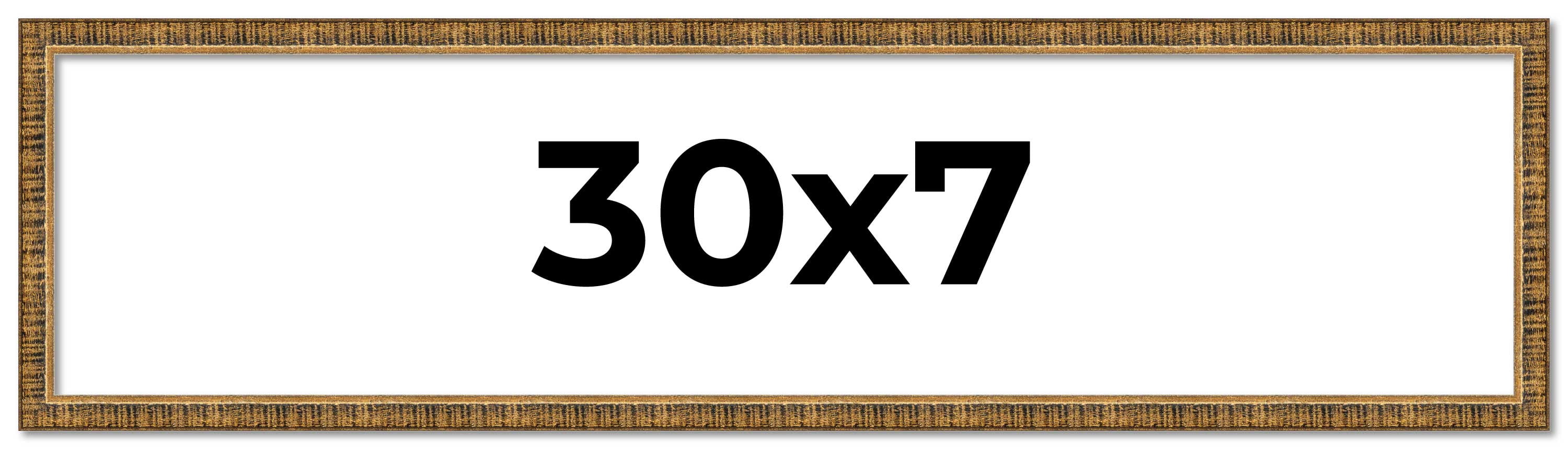 30x7 Frame Gold Solid Wood Picture Frame - Complete Modern Photo Frame ...