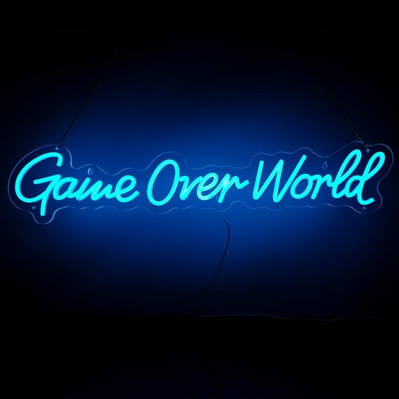 30x8 inch Over World Neon Signs Art Wall Lights for Bar Club Hotel Pub ...