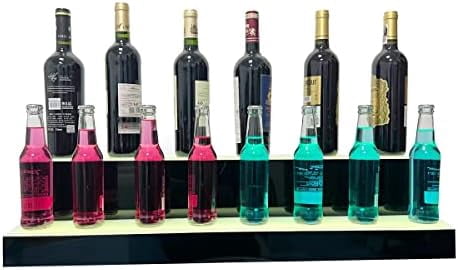 31" 2-Step High Light LED Detachable Liquor Bottle Display Shelf,Liquor ...
