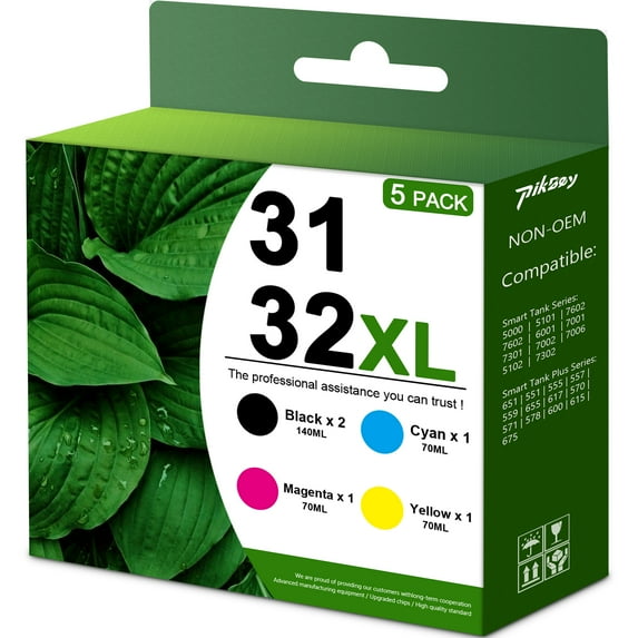 31 32XL Ink Bottle Set Compatible for HP 31 32XL Ink Bottle for HP ...