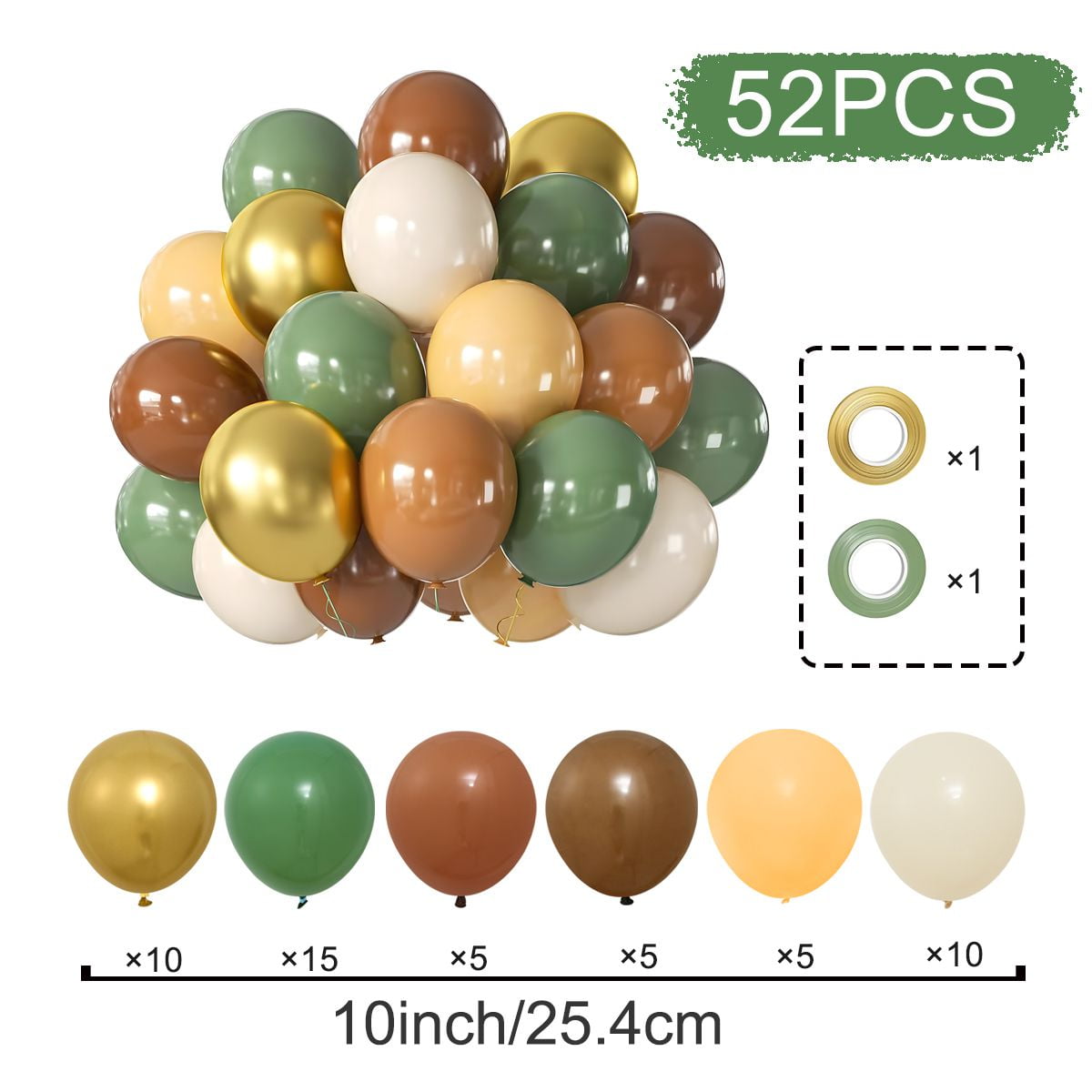 31/36/37/51/101Pcs Metallic Balloons Pearl Latex Balloon Gold Confetti ...
