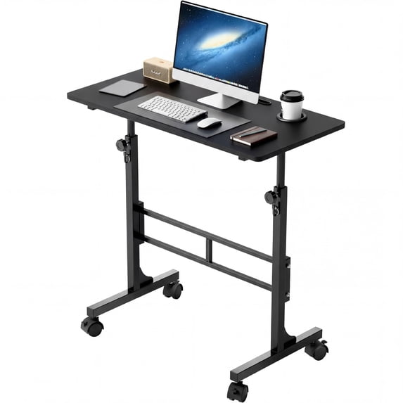 31.4" Small Portable Standing Desk Height Adjustable with Lockable ...
