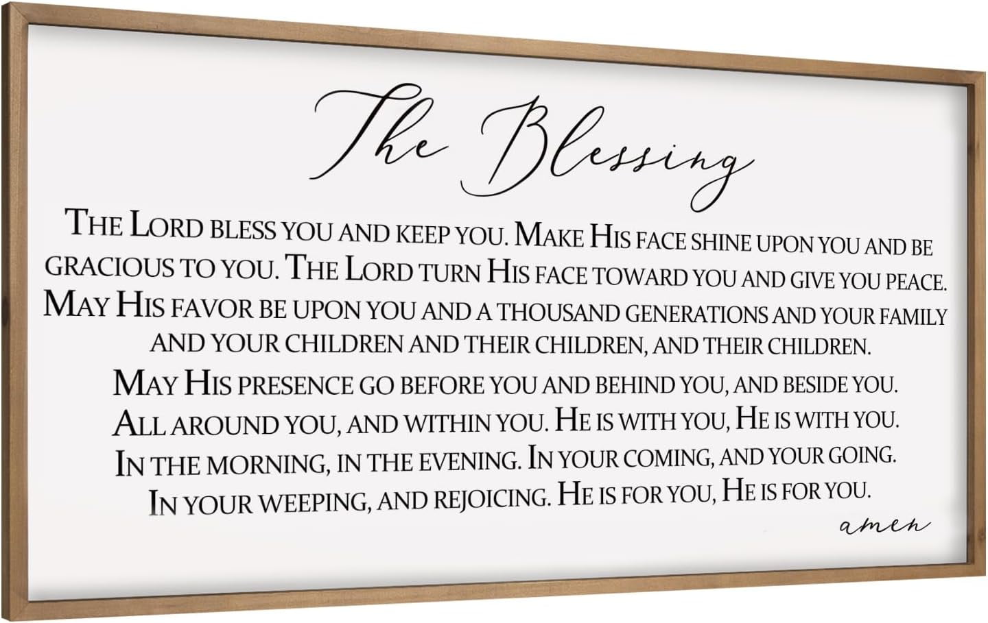 31.5×15.7 Inches The Lord Bless You And Keep You Wall Art, Wooden ...