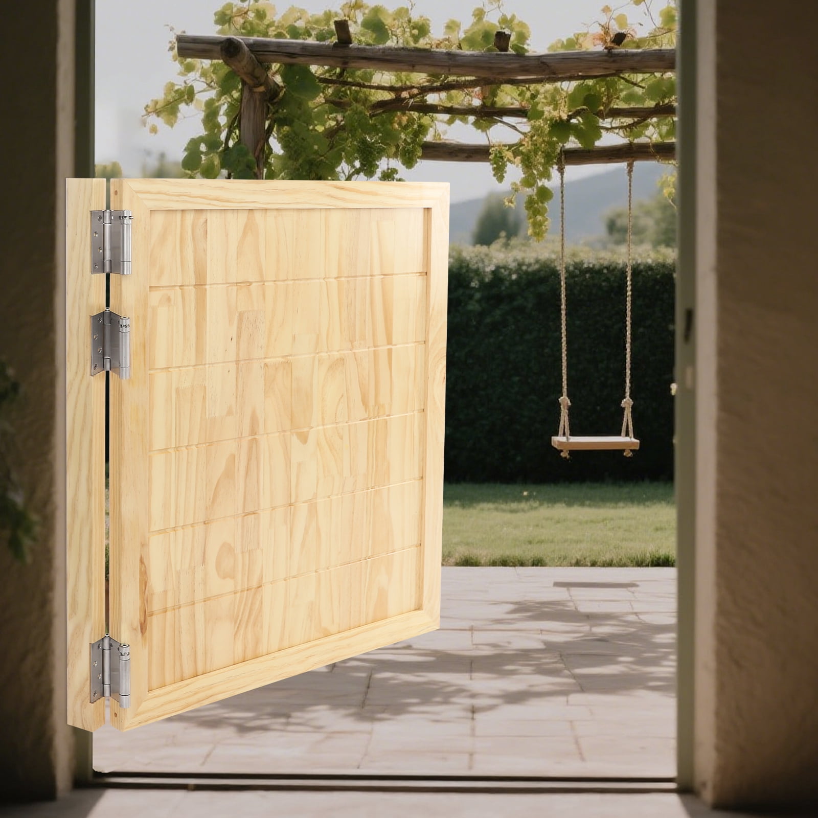 31.5*35.43in Modern Wood Color Single-Door Leaf Partition Door for ...