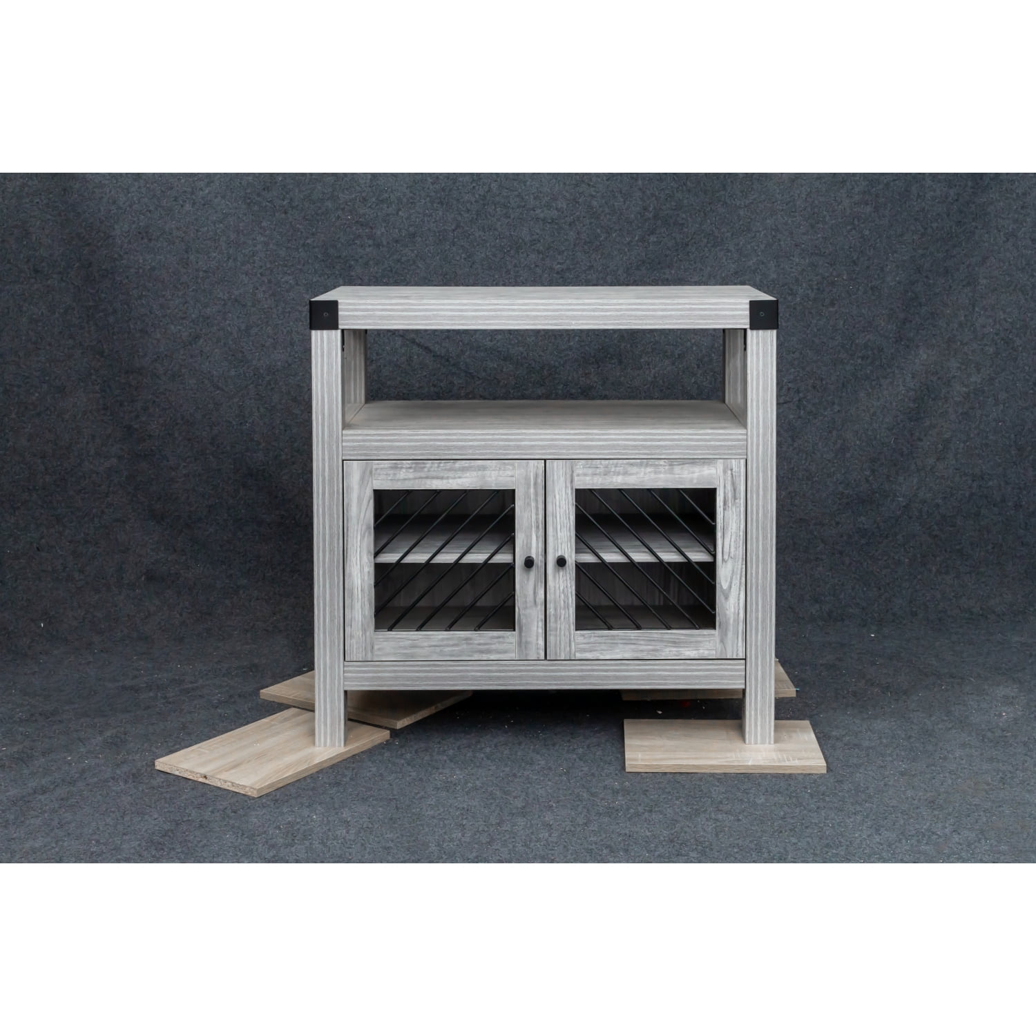 31.5" Boho-Style Sideboard Cabinet, Buffet Cabinets with 2 Doors ...