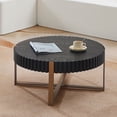 31.5" Coffee Tables For Living Room, Round Drum Coffee Table ...