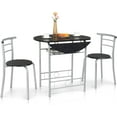 31.5" Drop Leaf Dining Table Set for 2, 3 Pieces Dining Table with ...