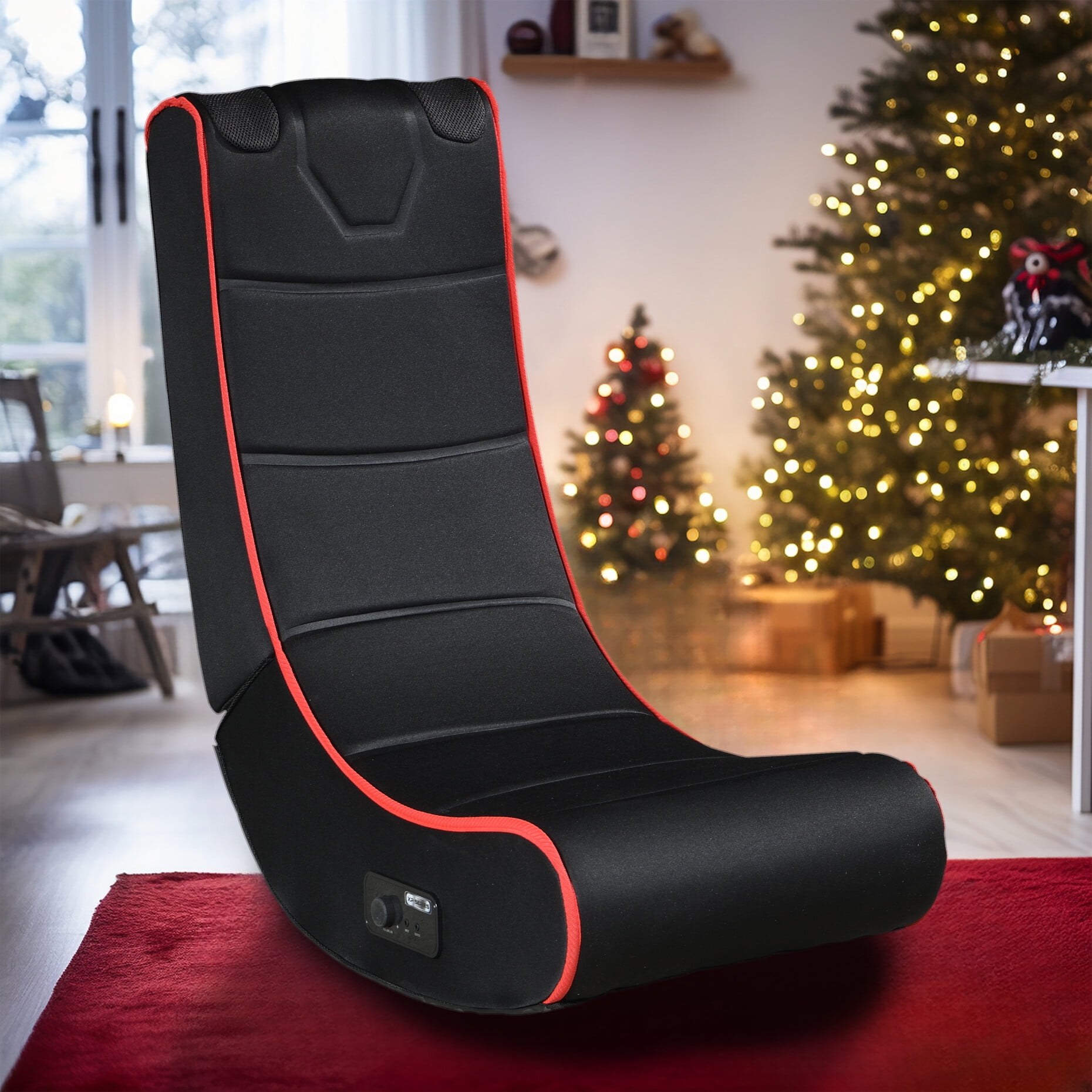 31.5" Floor Gaming Chair, Modern High-Back Gamer Chair with Onboard ...