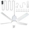 31.5" Gazebo Fans Outdoor , Canopy Fan with Light 3000-6500K, Portable ...
