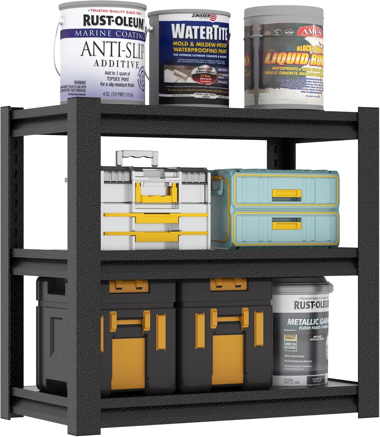 31.5" H Metal Storage Shelving, 1500LBS Heavy Duty Shelves Unit ...