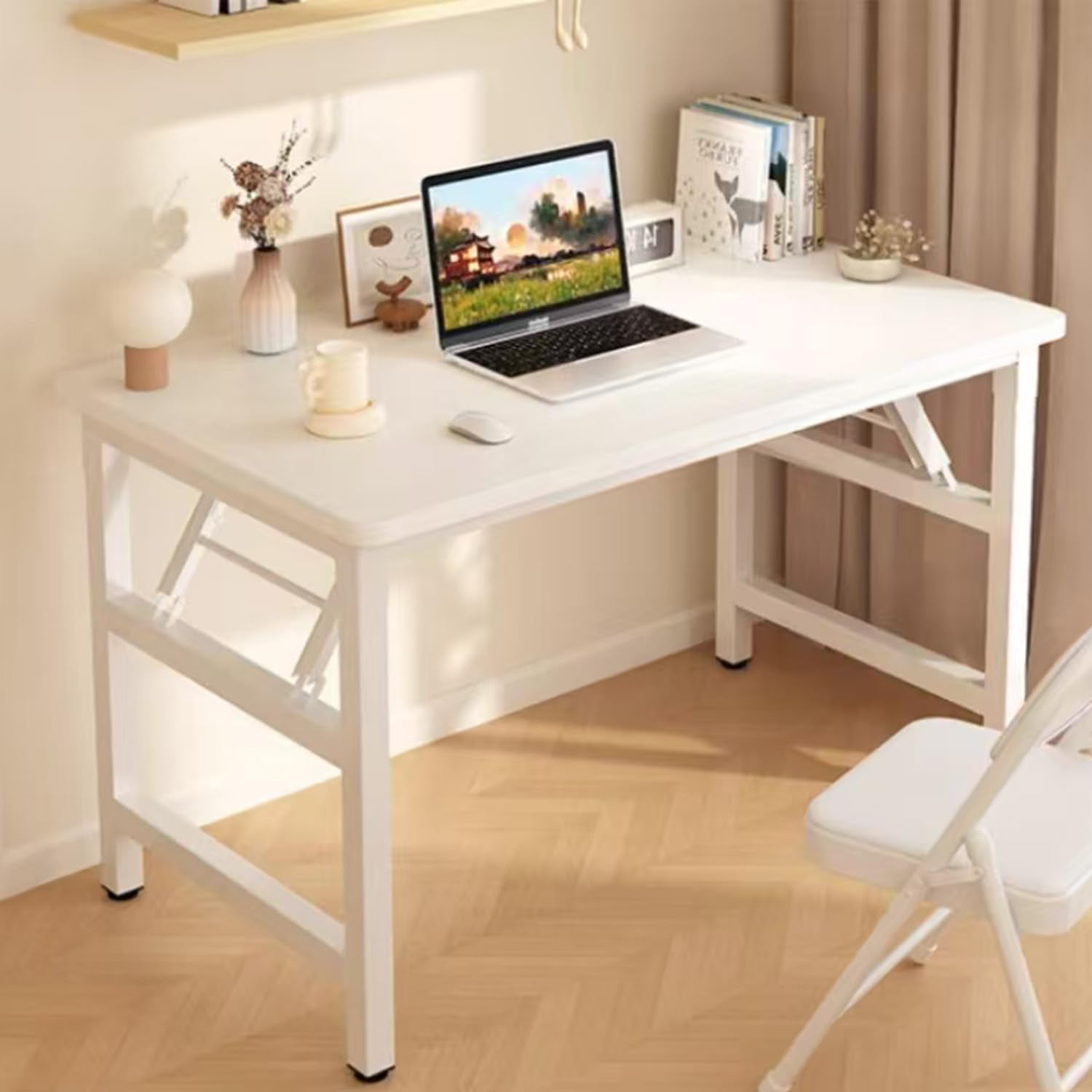31.5 Inch Foldable Desks for Small Spaces,Foldable Desk No Assembly ...