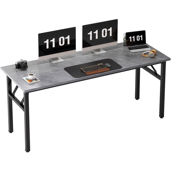 31.5 Inch Folding Computer Desk Grey For Home Office Bedroom Dorm Space ...