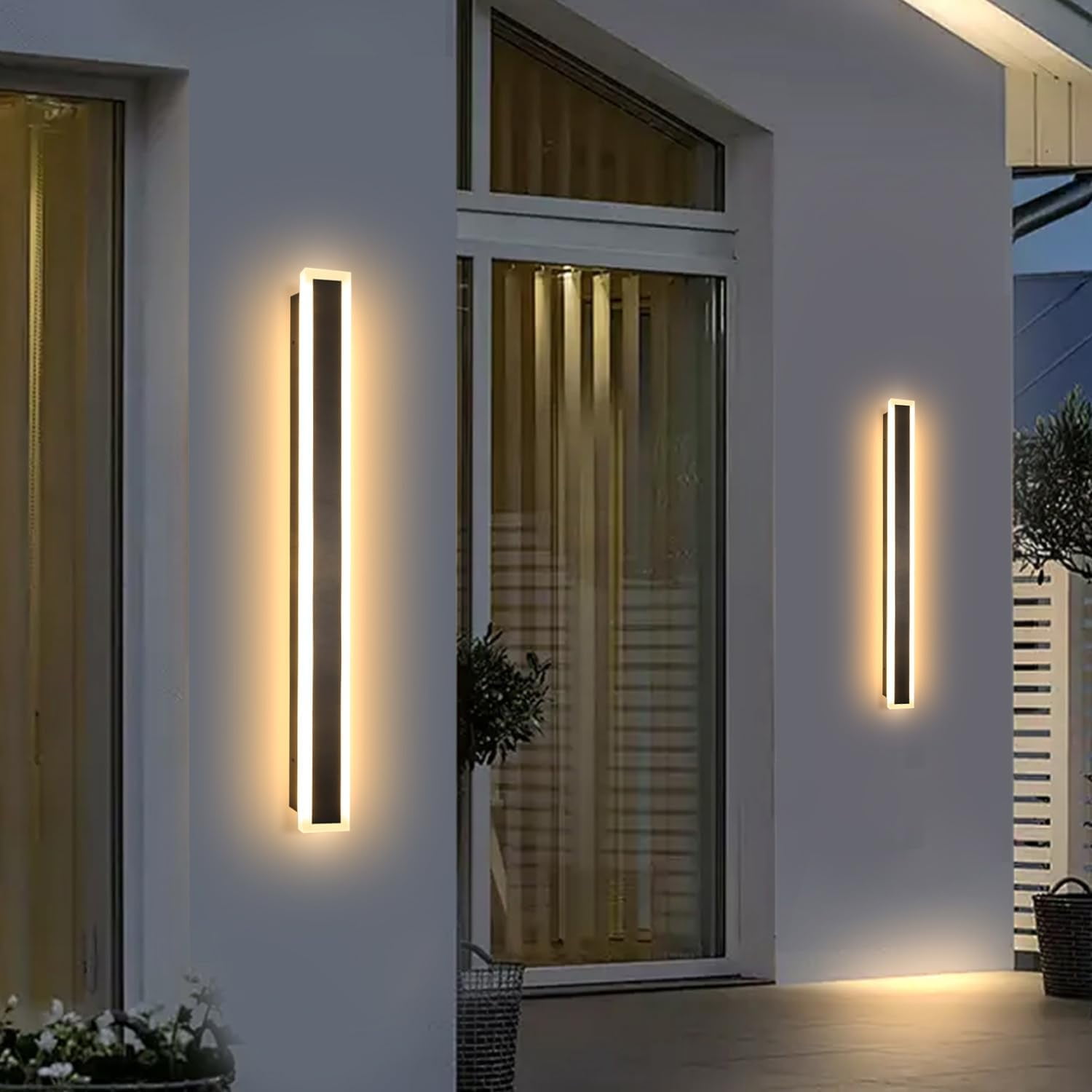 31.5 Inch Modern Outdoor Wall Light Linear Outdoor Wall Sconce ...