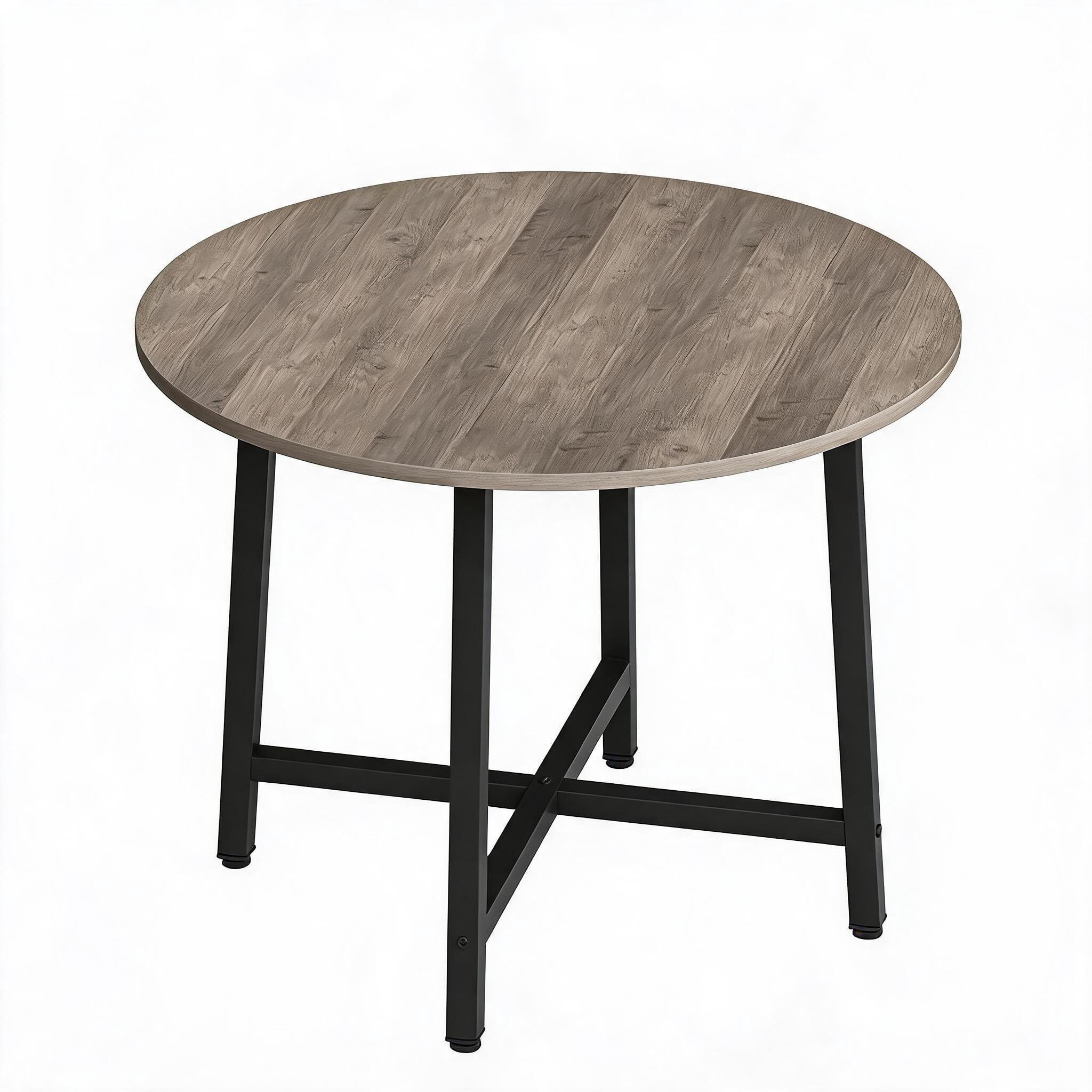 31.5-Inch Round Dining Table, Small Kitchen Table with Steel Frame and ...